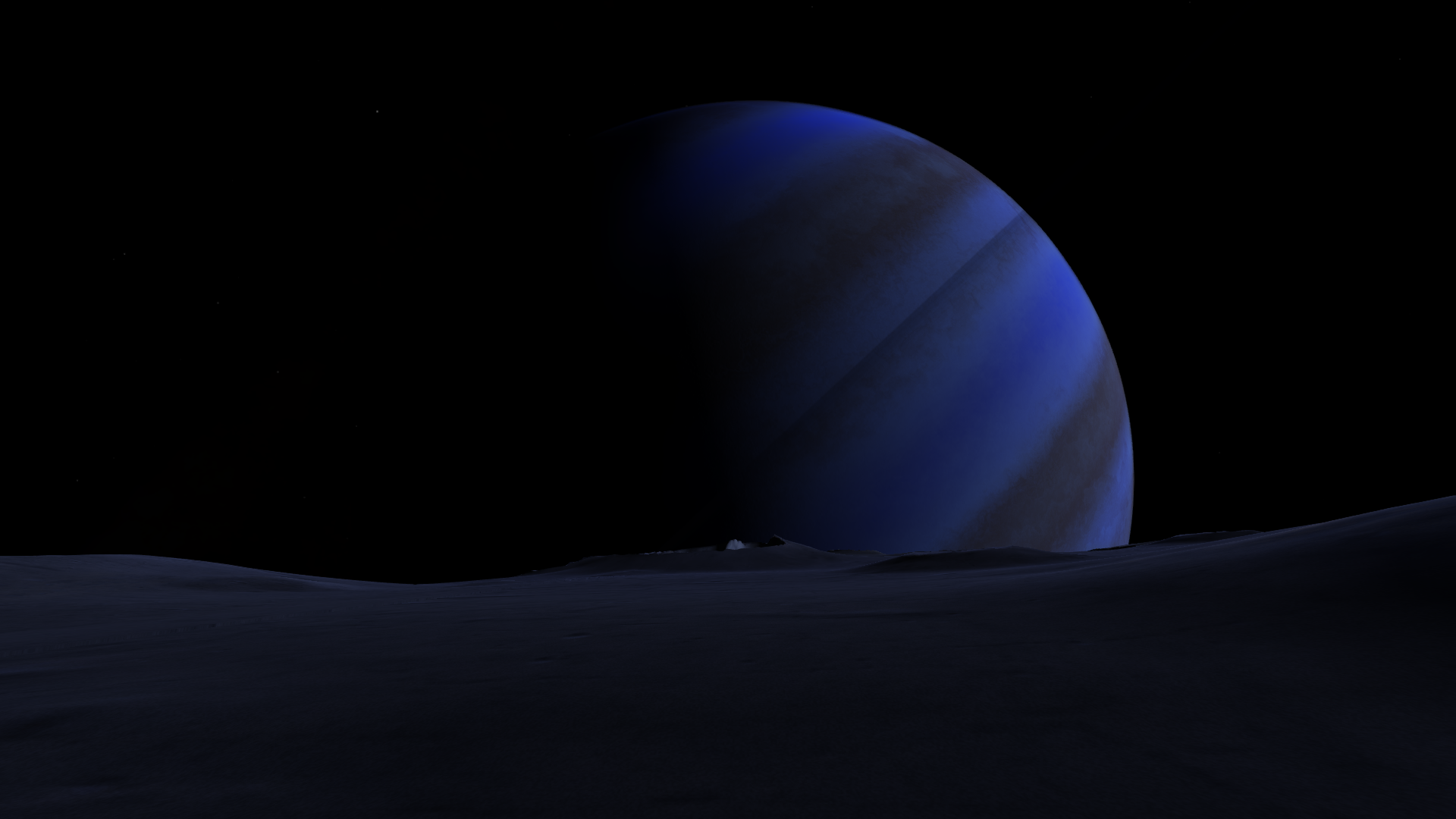 View from a gas giant's moon (Space Engine)