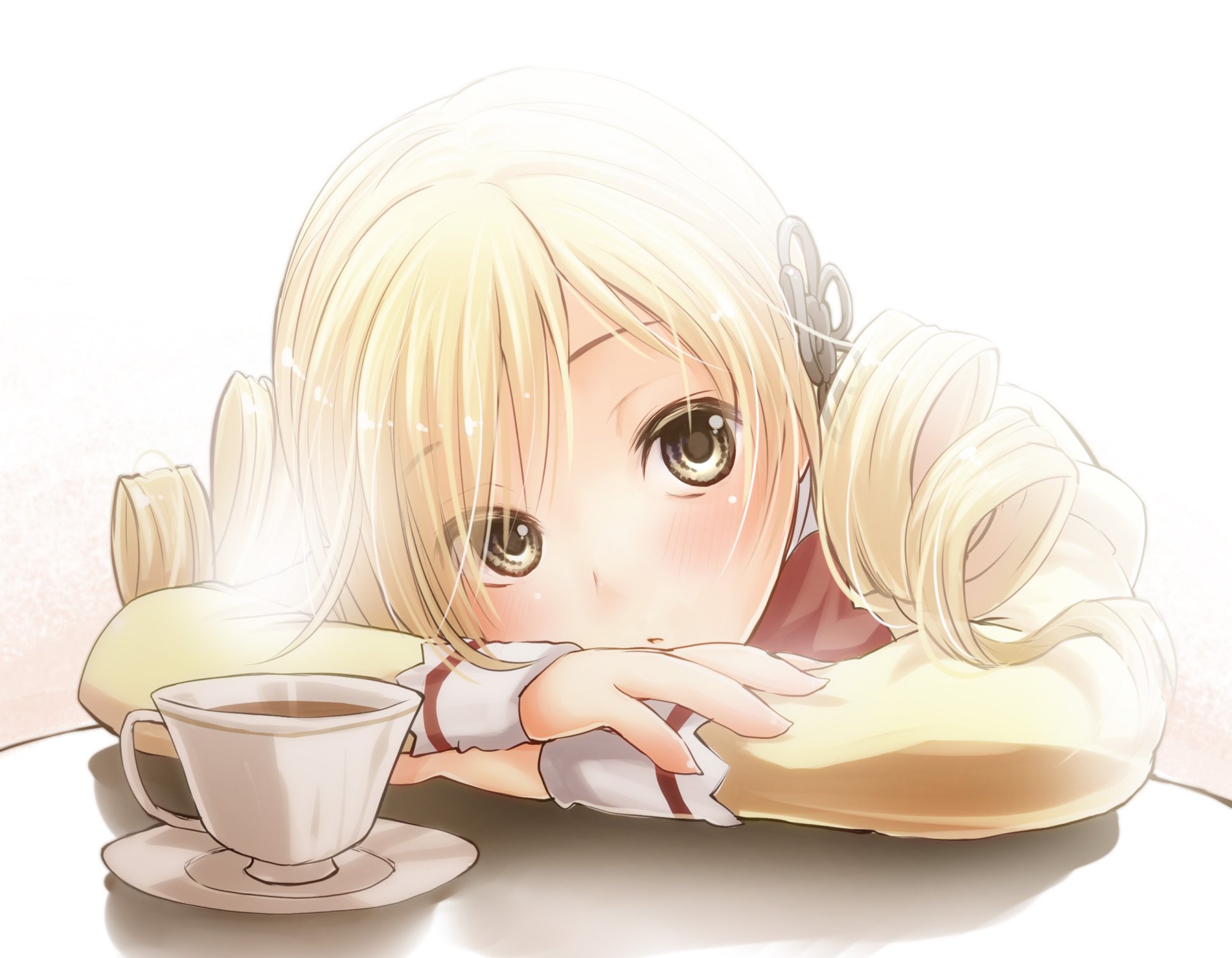 Mami's Quiet Tea — Puella Magi Madoka Magica 2K Wallpaper | 2590x2014 ...