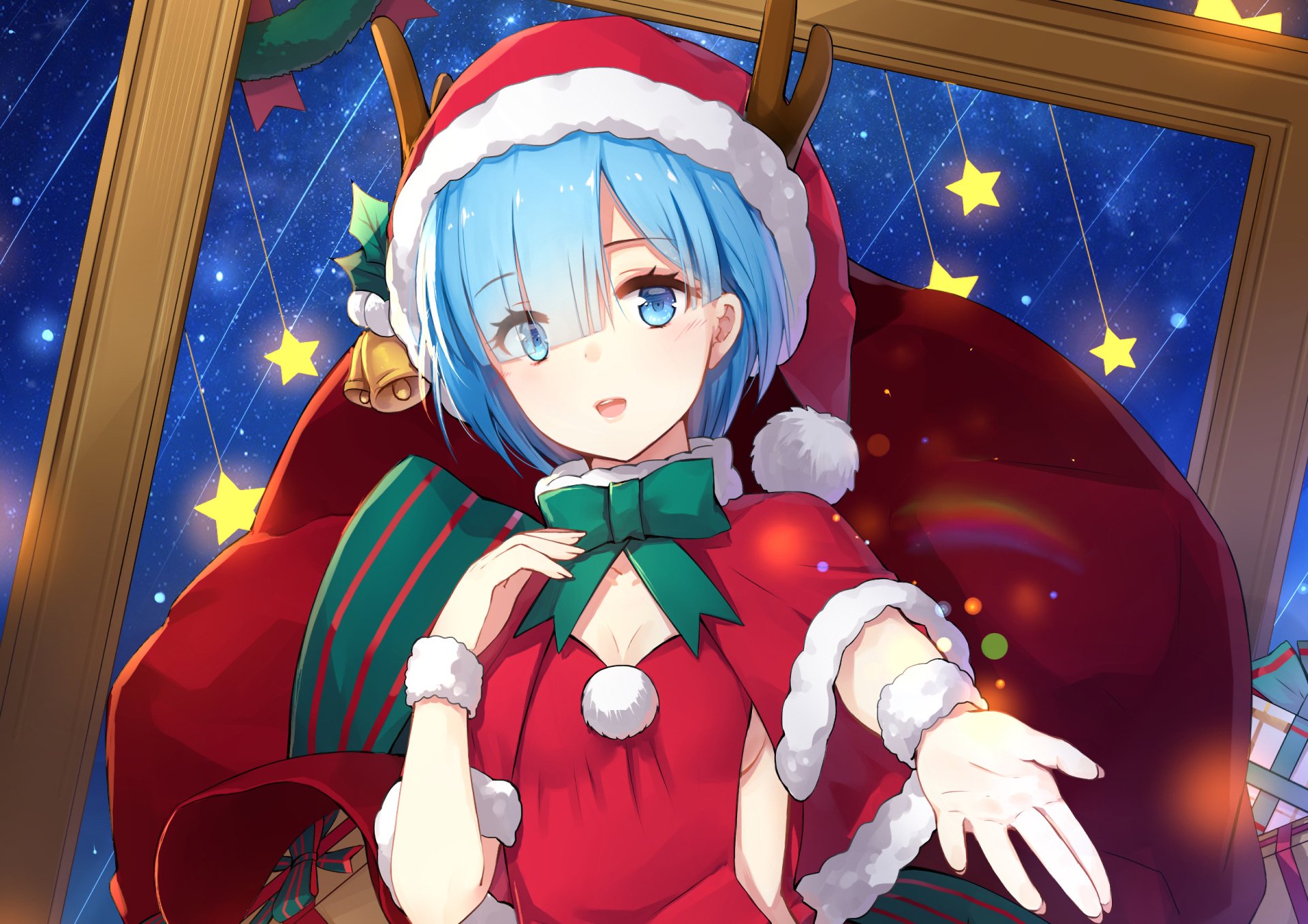 Rem (Re:ZERO) Christmas Magic HD Wallpaper