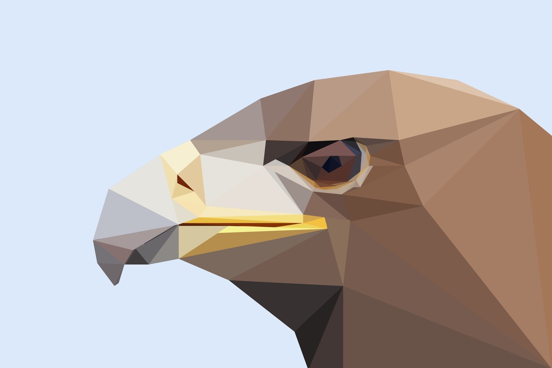 Download Minimalist Eagle Bird Polygon Low Poly Abstract Facets HD ...