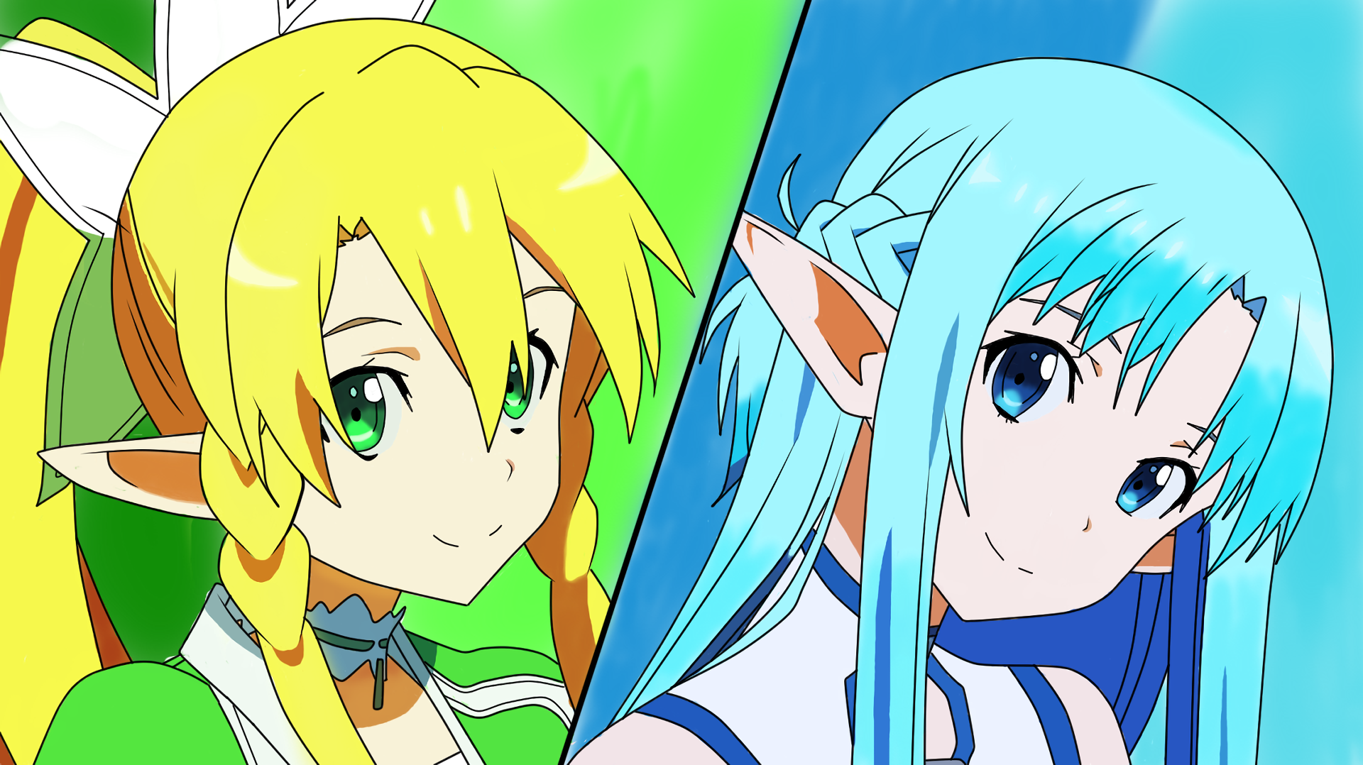 Sword Art Online II HD: Asuna & Leafa Anime Wallpaper Showcase