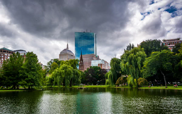 Boston's Skyline: A Stunning 4K Ultra HD HDR Wallpaper