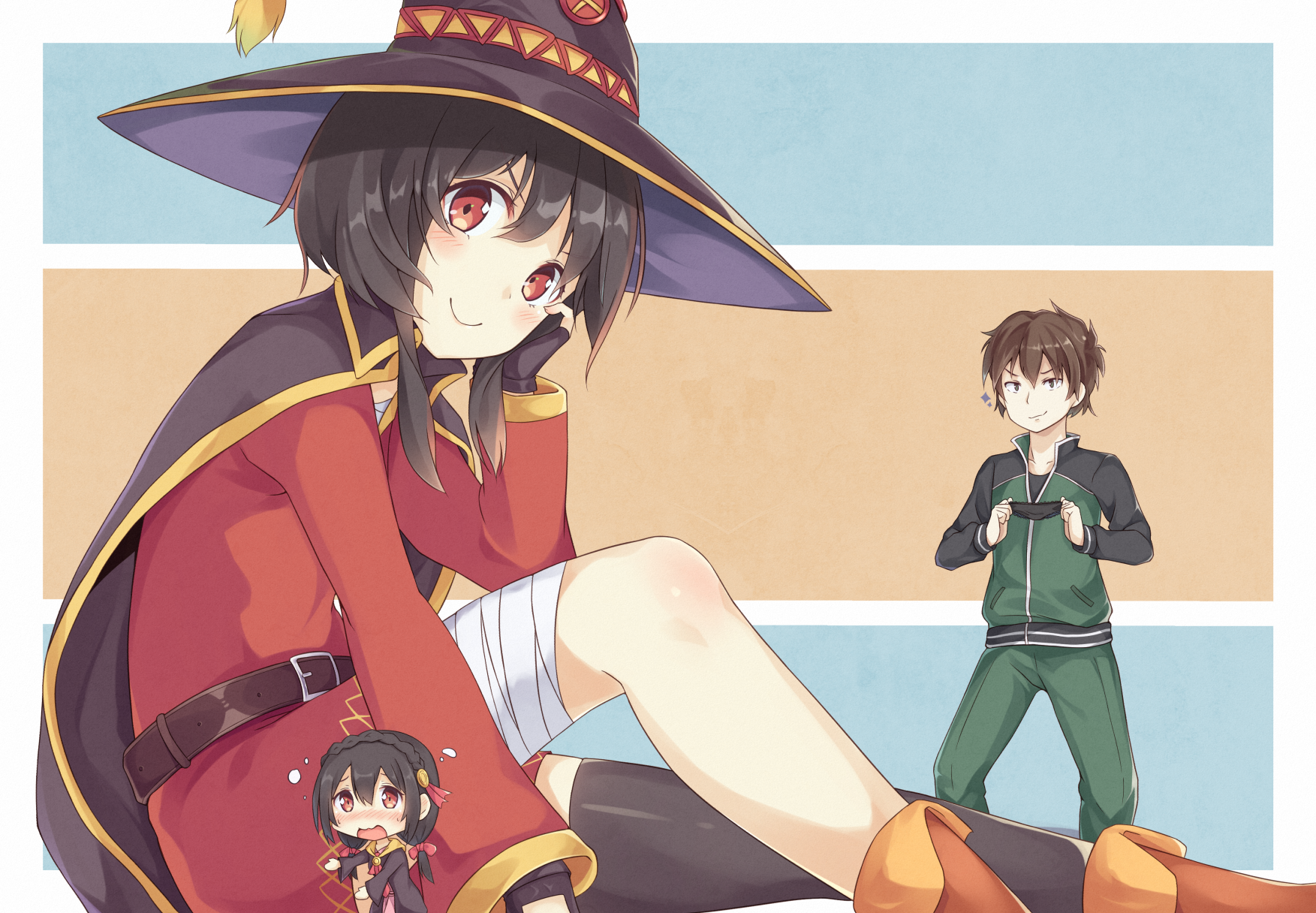 KonoSuba HD Wallpaper — Megumin & Kazuma Satou: Explosion & Antics ...