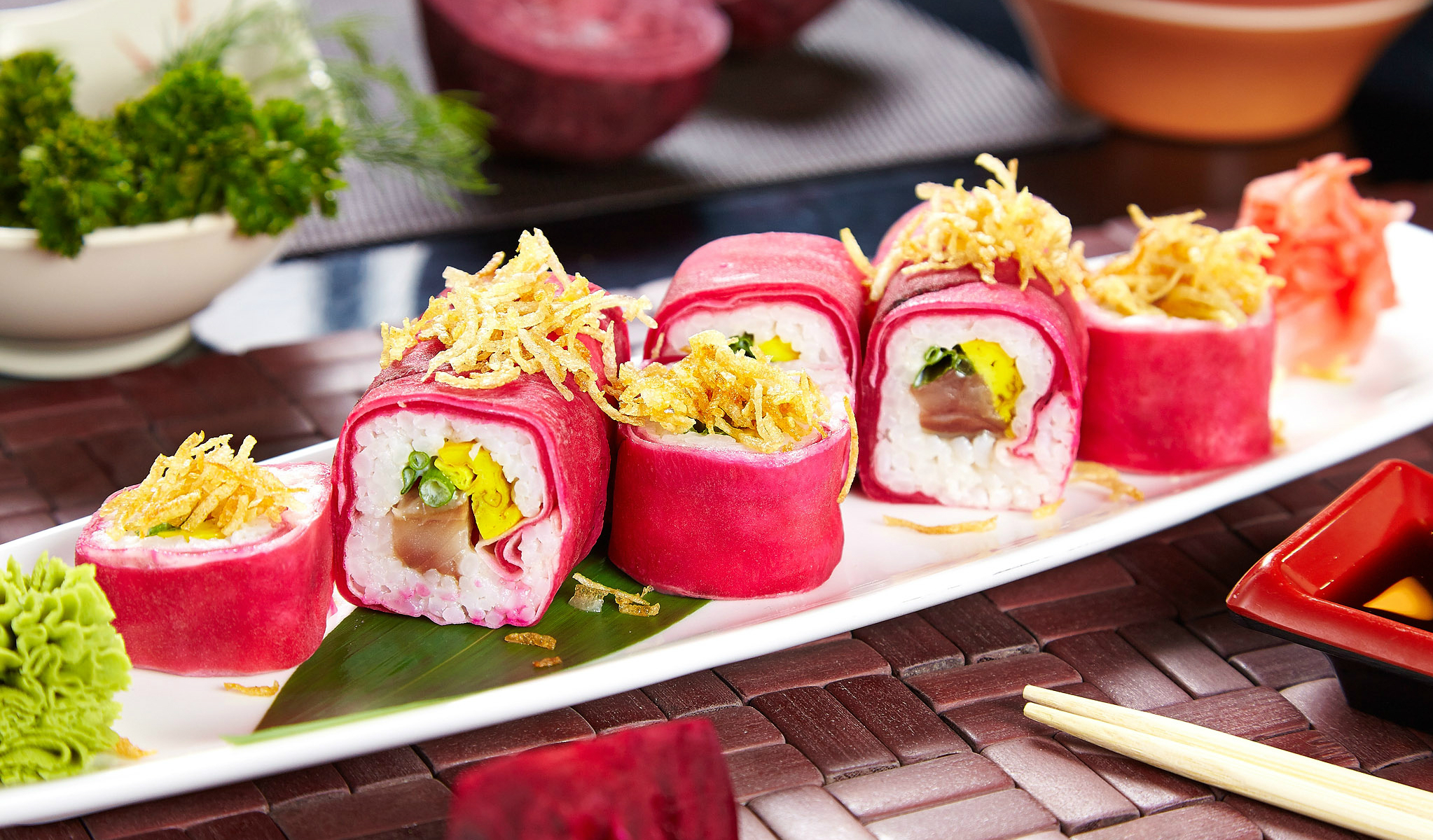 Download Seafood Fish Food Sushi HD Wallpaper