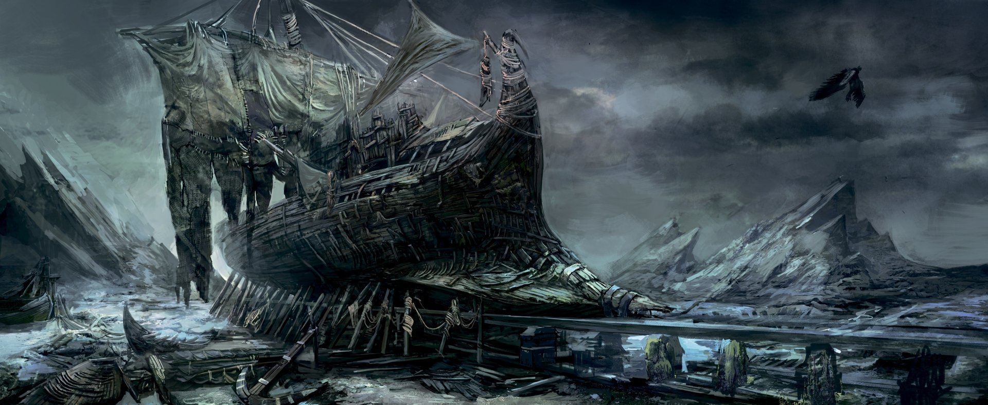 The Witcher 3: 8k HD Shipwrecked Wallpaper