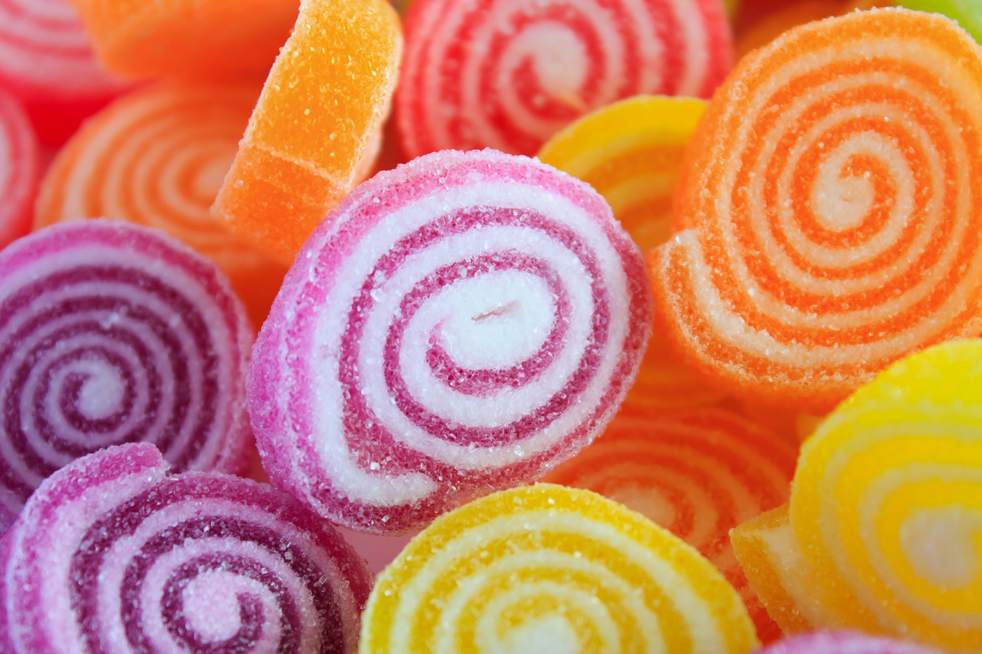 Vibrant Swirls: Colorful Candy Delight HD Wallpaper