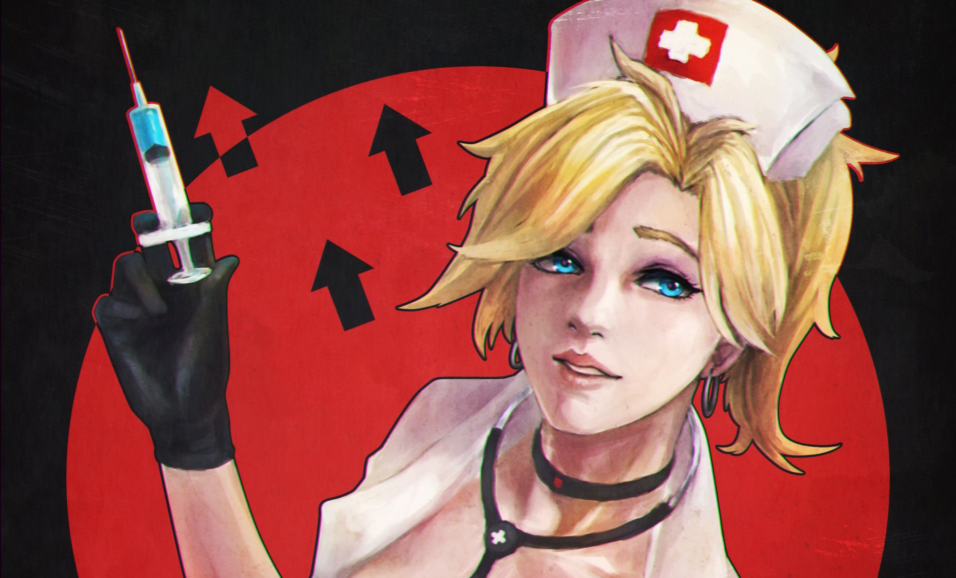 Download Blue Eyes Blonde Short Hair Nurse Mercy (Overwatch) Video Game ...
