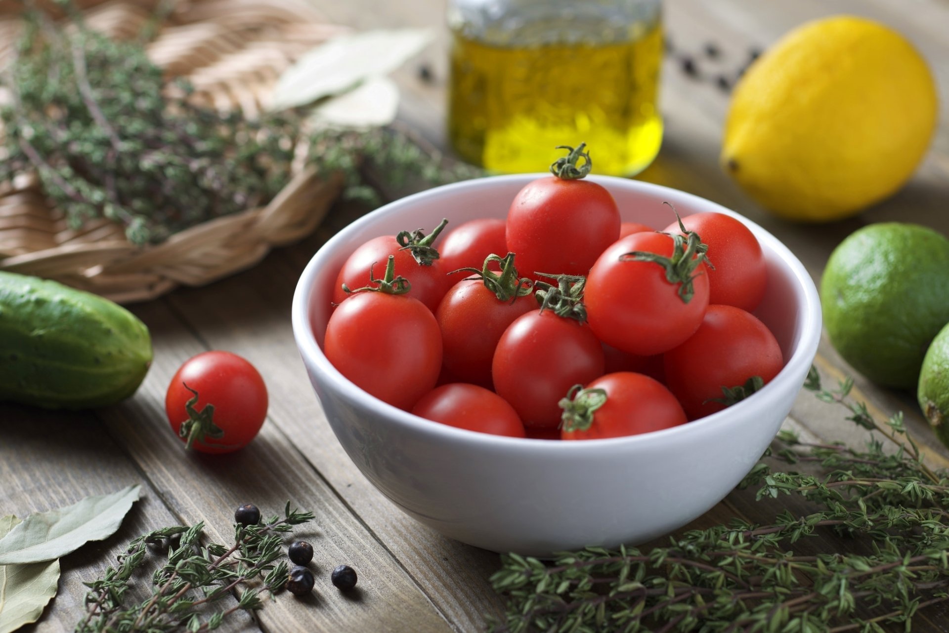 Sunlit Cherry Tomato Still Life — HD Food Wallpaper | 2048x1367 ...