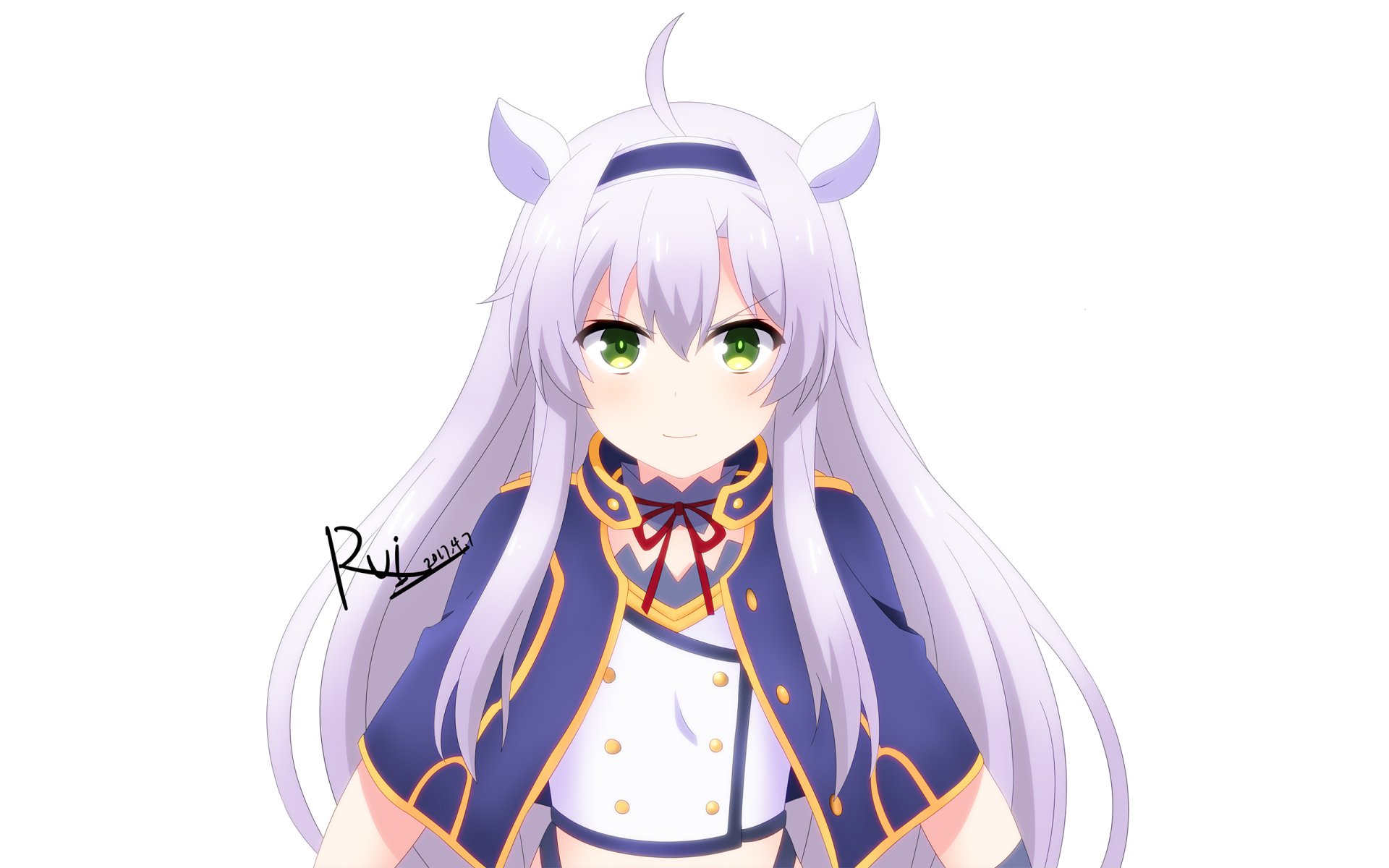 Download Green Eyes White Hair Sistine Fibel Anime Rokudenashi Majutsu ...