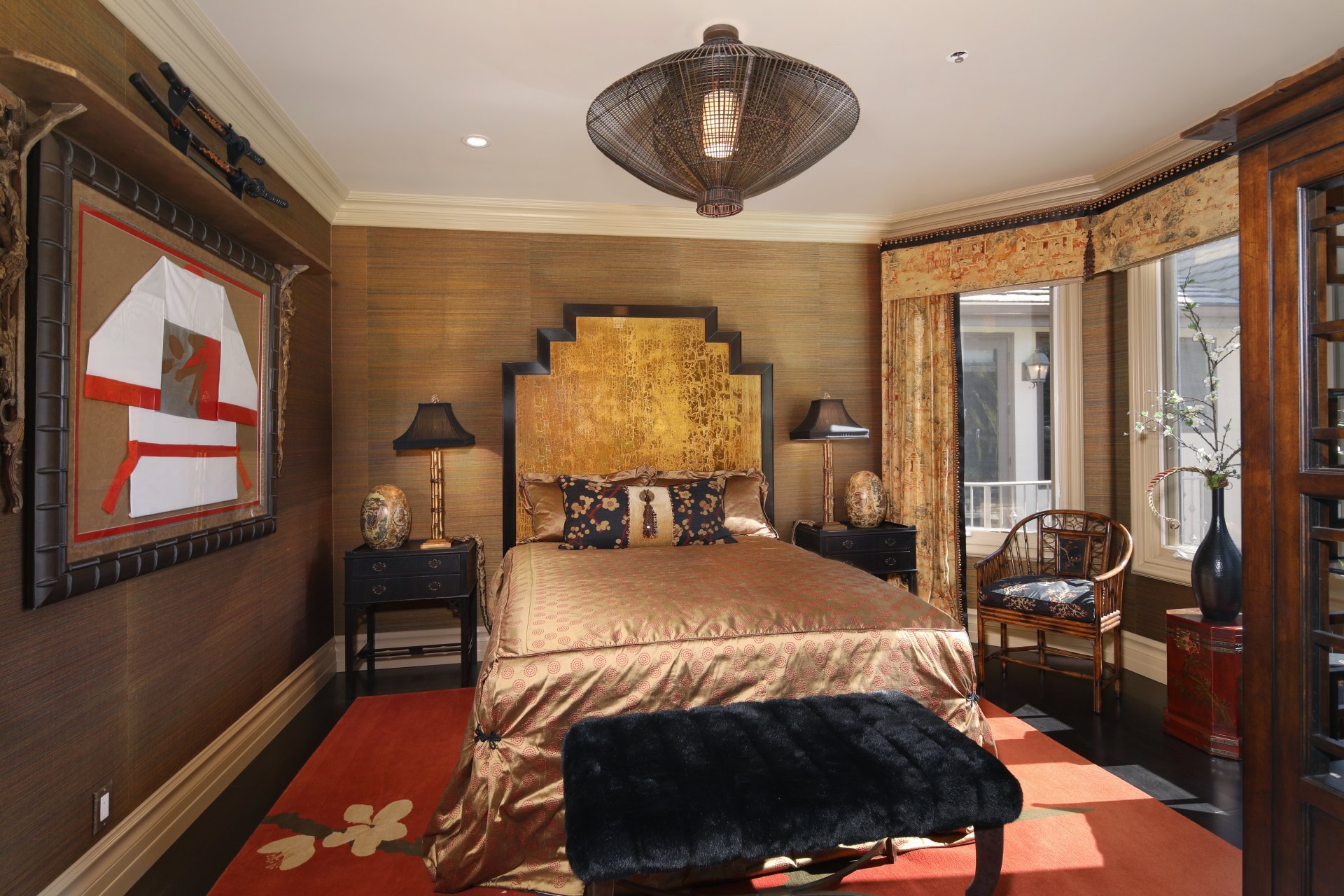 Download Bedroom Bed Furniture Man Made Room 4k Ultra HD Wallpaper