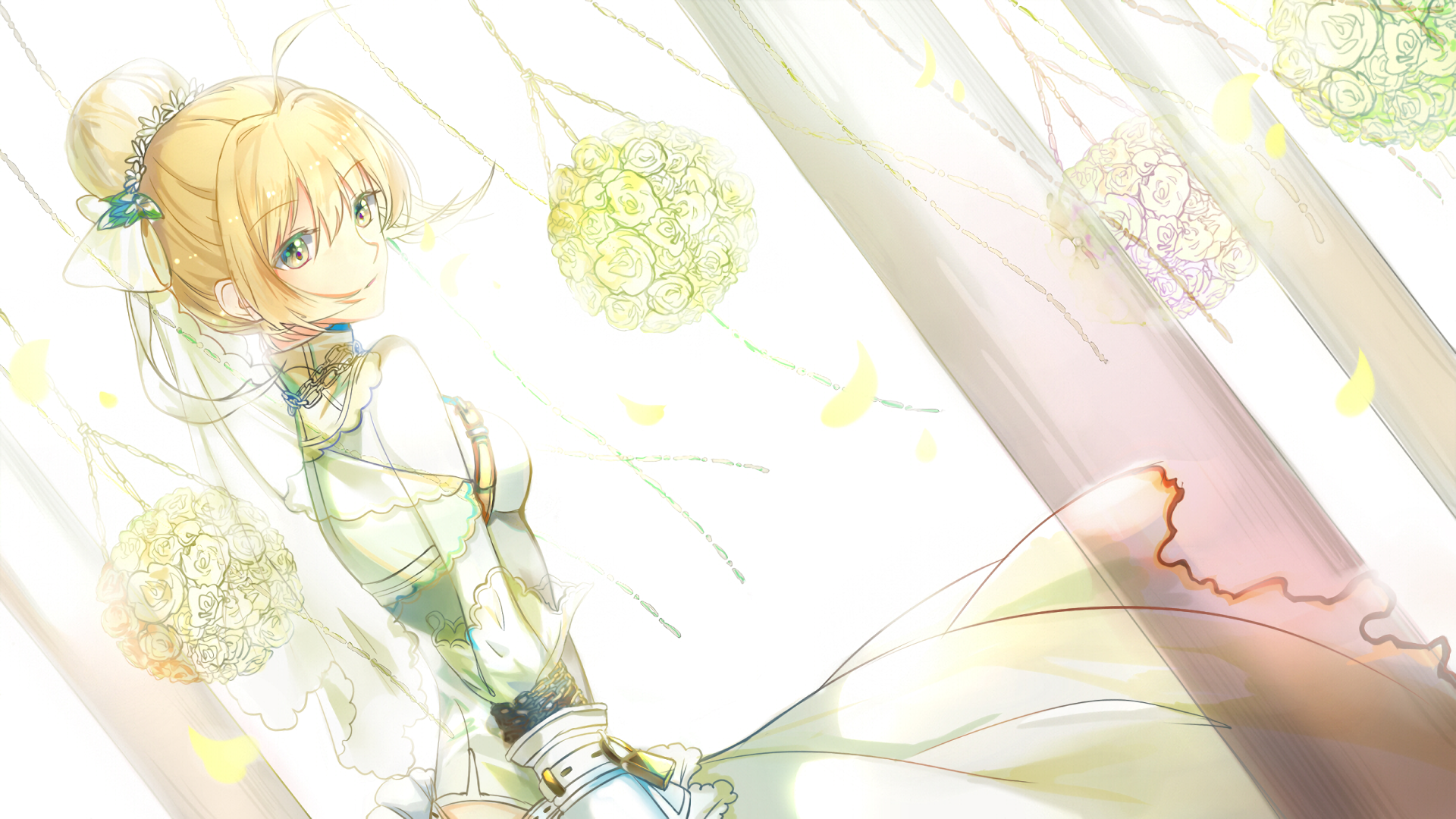 Saber Bride Elegance – HD Fate/Grand Order Anime Wallpaper