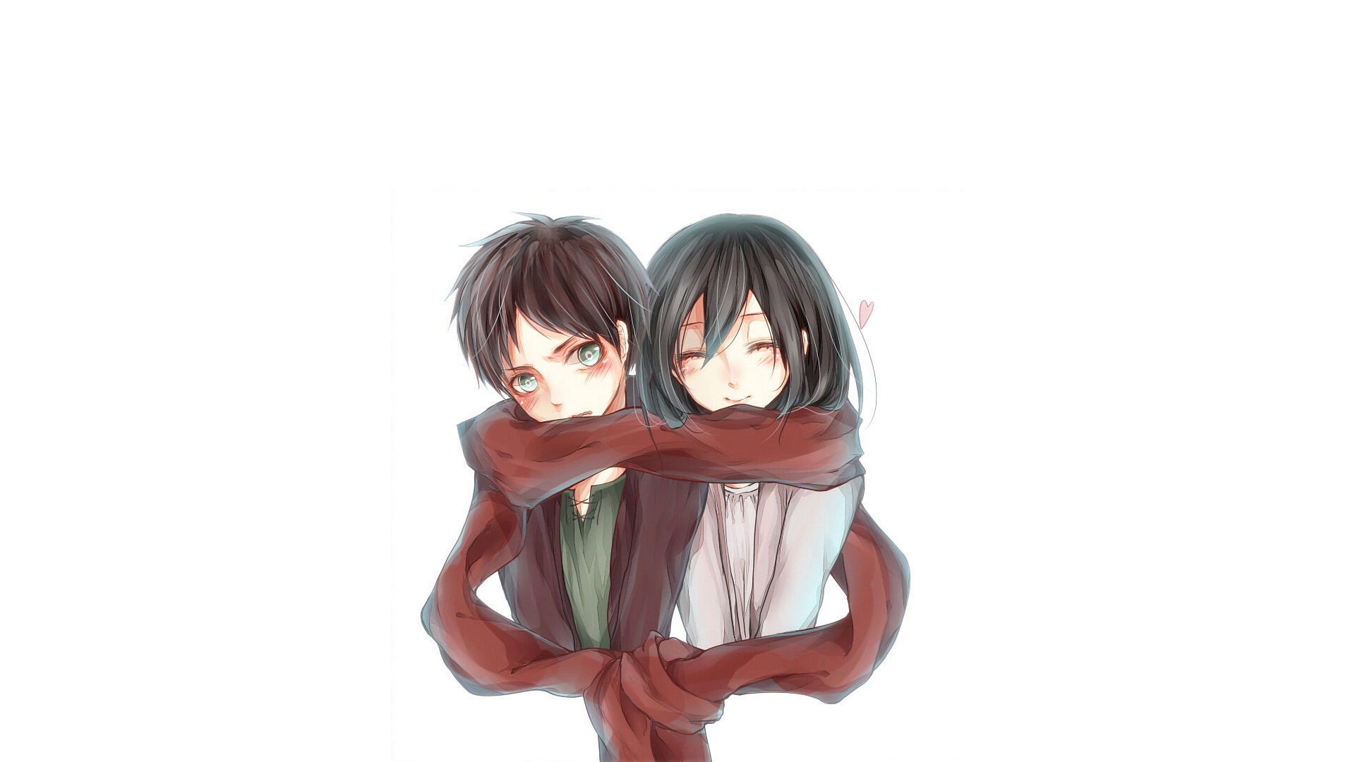 Eren & Mikasa: HD Wallpaper from Attack on Titan | 1920x1080 ...