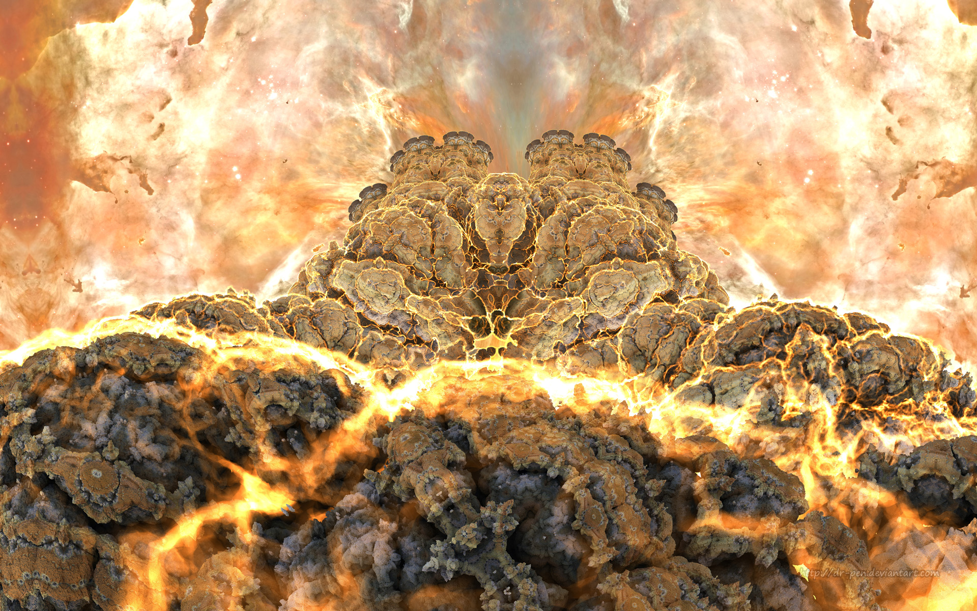 Coral Above the Sun - 3d Fractal Art by Dr-Pen