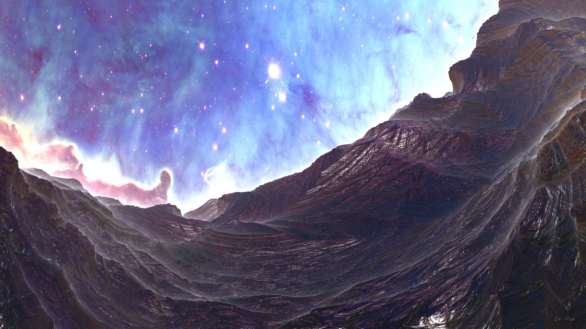 SpaceScape - 3d Fractal Art by Dr-Pen