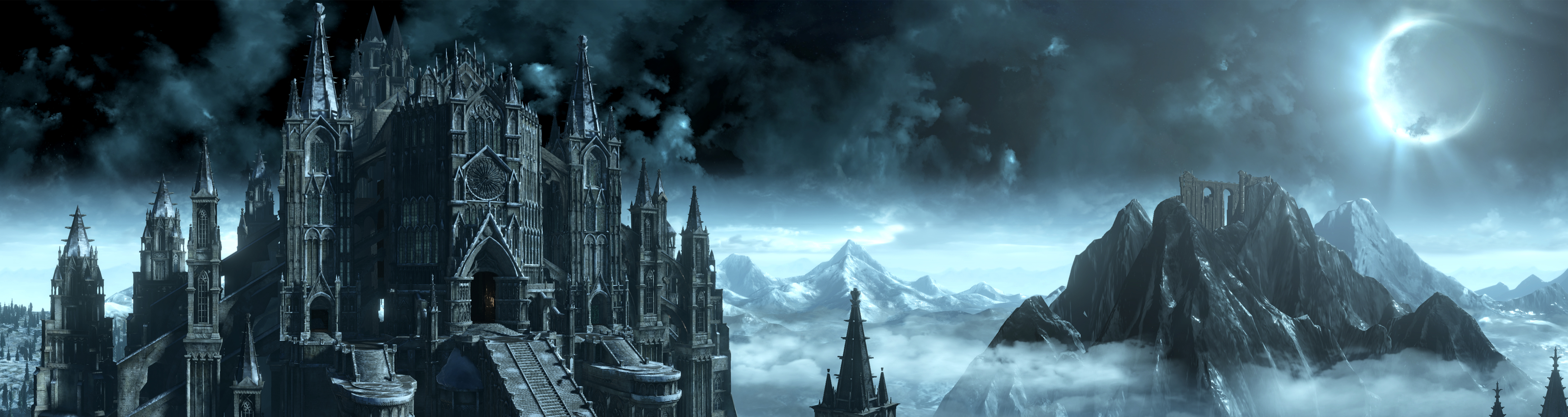 Download Sky Night Castle Video Game Dark Souls III HD Wallpaper