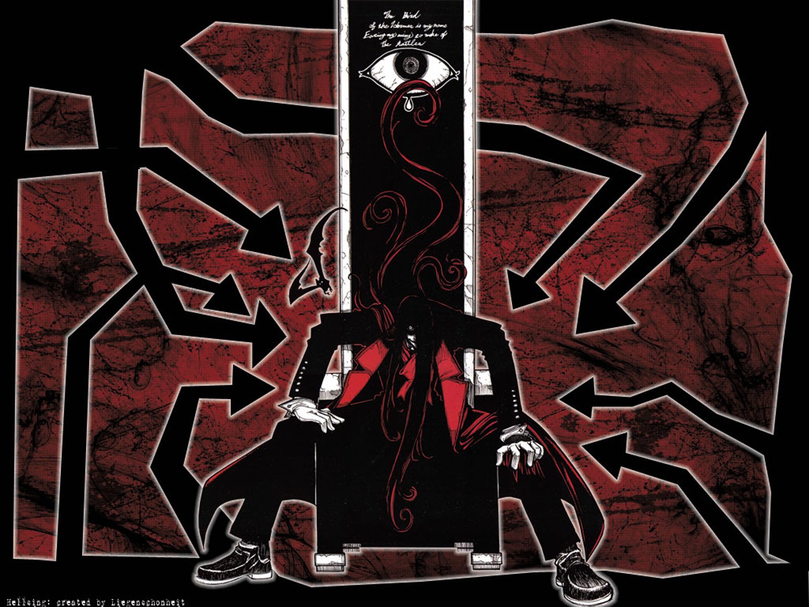 Alucard's Dark Throne: Occult Power in Hellsing Anime HD Wallpaper ...