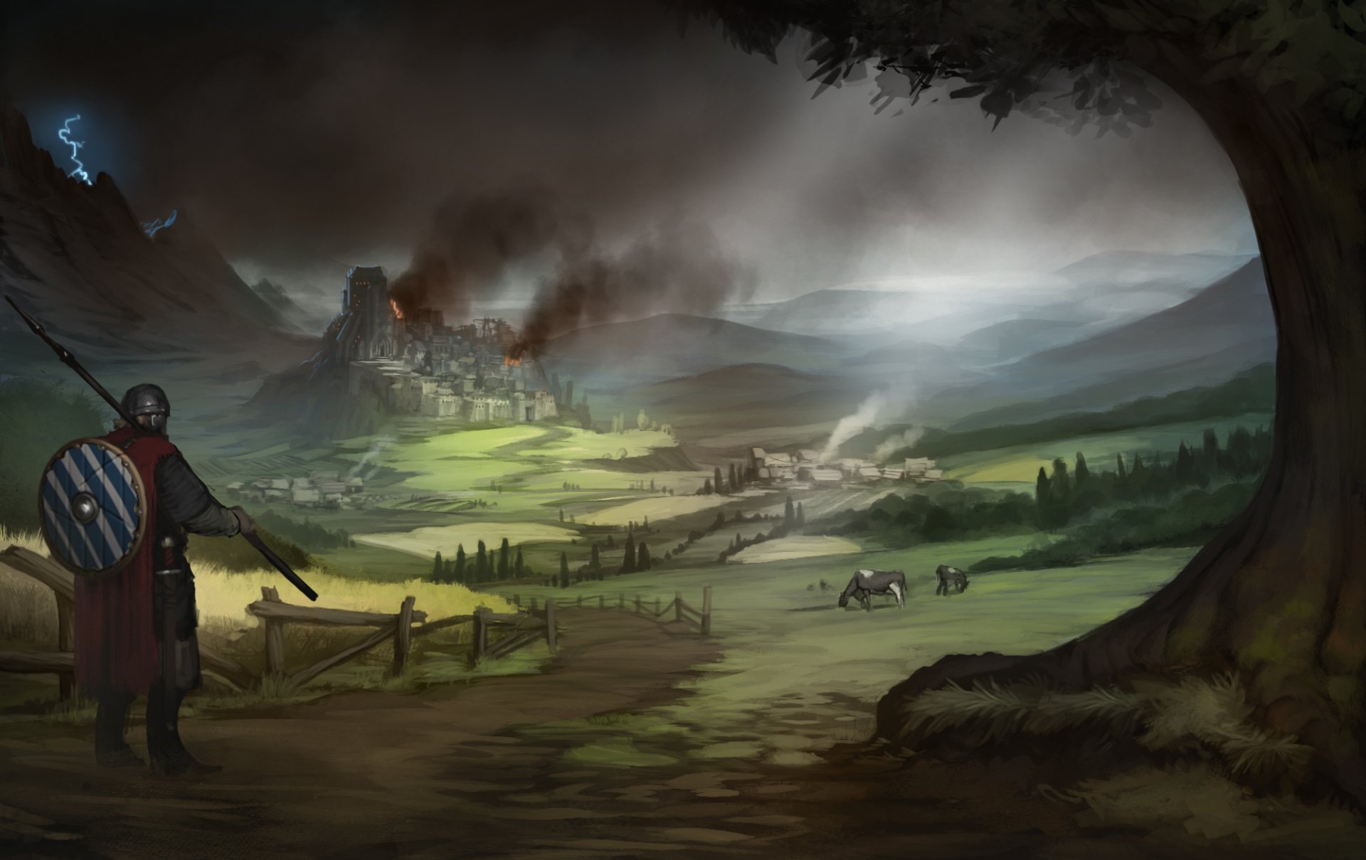 Download City Landscape Fantasy Warrior Fantasy Warrior Fantasy ...