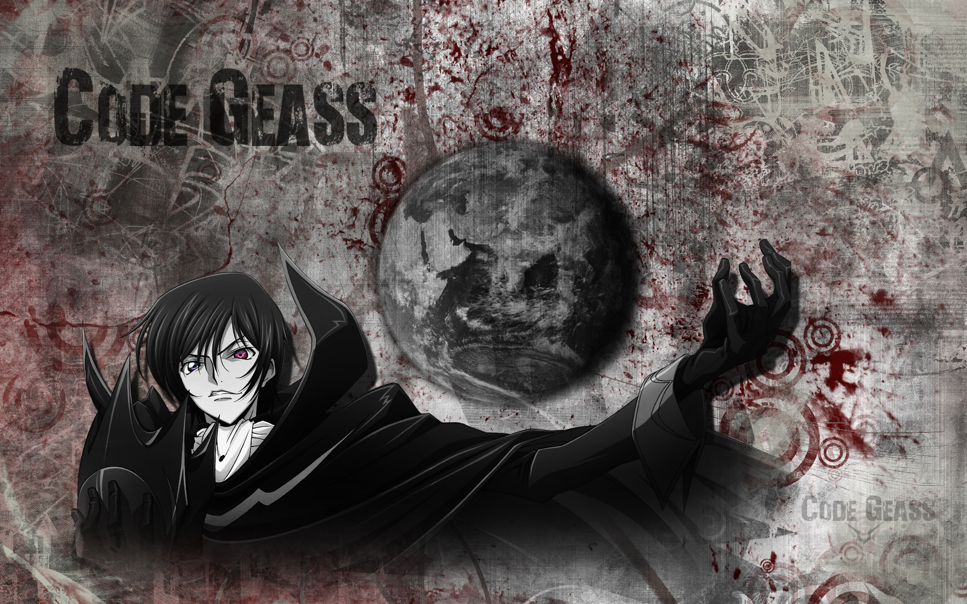 Code Geass Anime HD Wallpaper: Shadows and Power in Dark Elegance