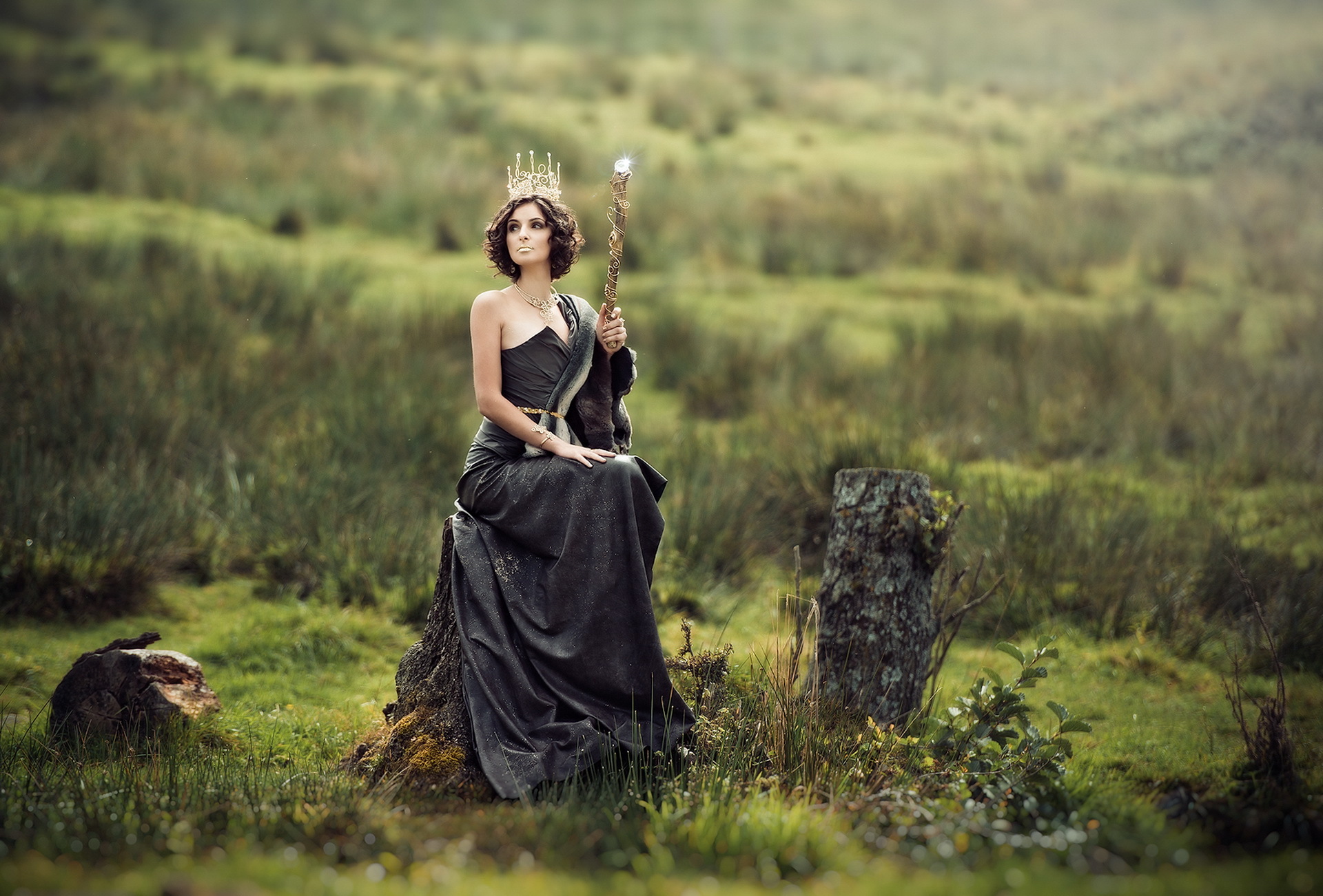 Download Lipstick Staff Depth Of Field Short Hair Brunette Black Dress ...