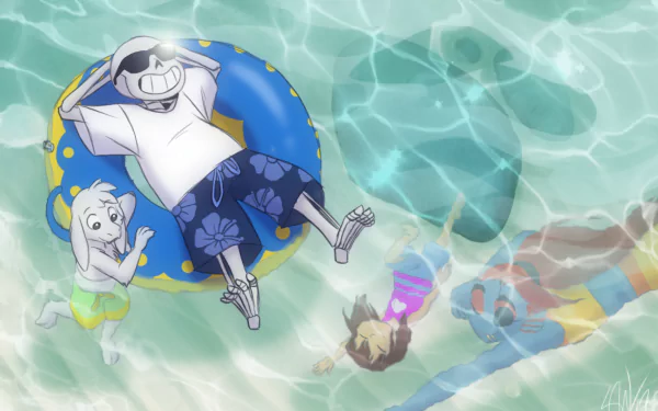 Undertale Family Gathering Ultra HD Wallpaper by TC-96