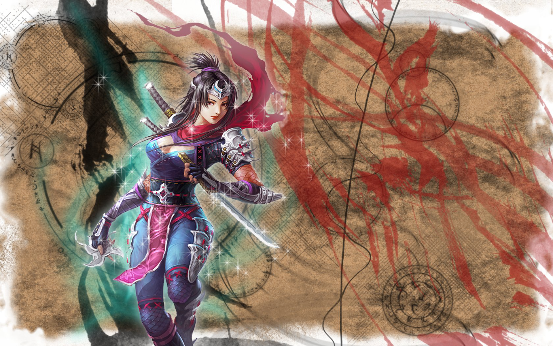 Fantasy Oriental Woman Warrior with Dagger Sword – HD Epic Battle ...
