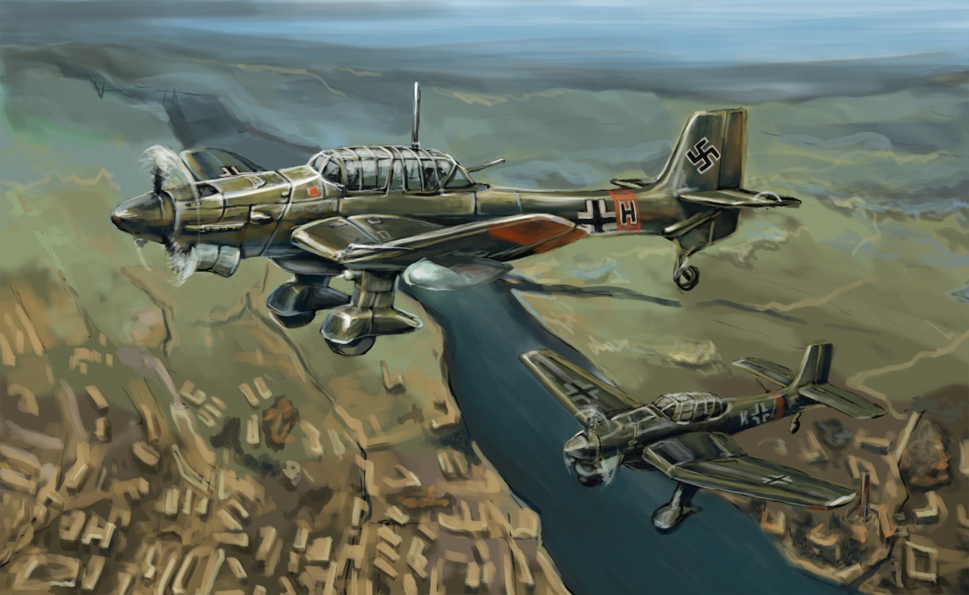 Download Bomber Aircraft Military Junkers Ju 87 HD Wallpaper