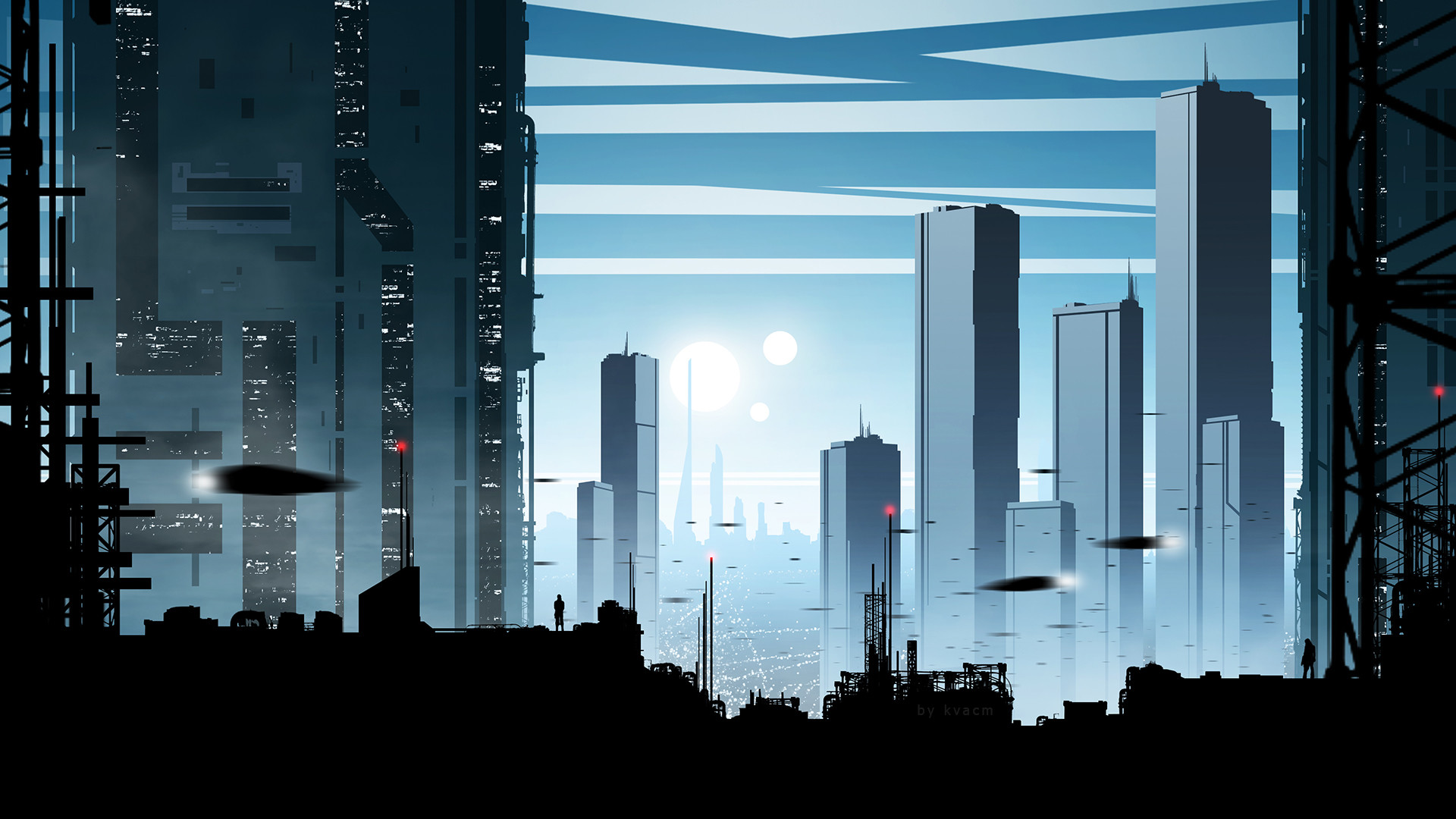 Download Building Sci Fi City Sci Fi City HD Wallpaper by Michal Kváč