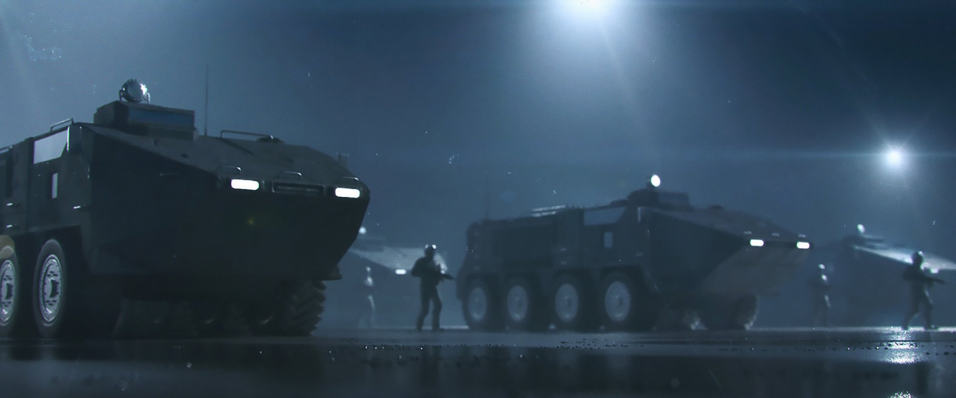 Download Night Armored Vehicle Military Soldier Wallpaper by Florent Lebrun