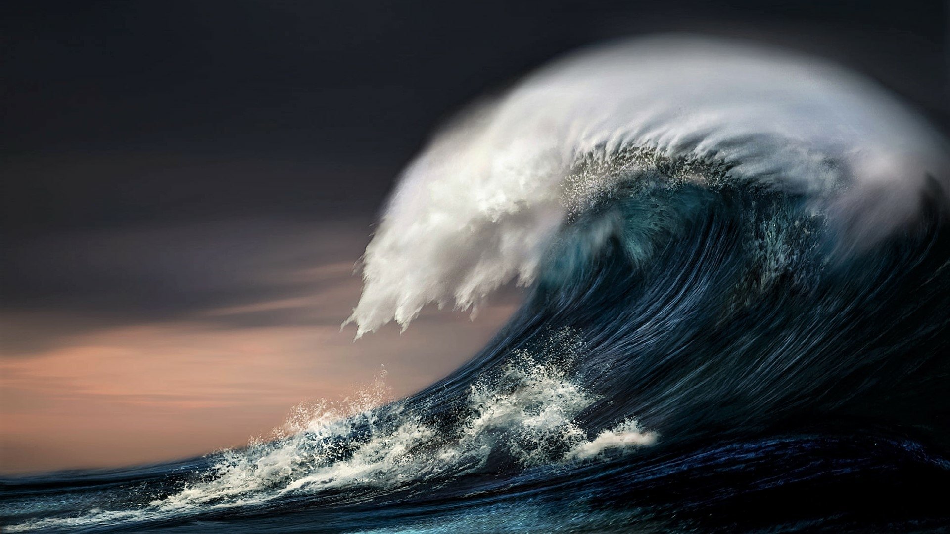 Majestic Blue Ocean Wave | HD Nature Wallpaper