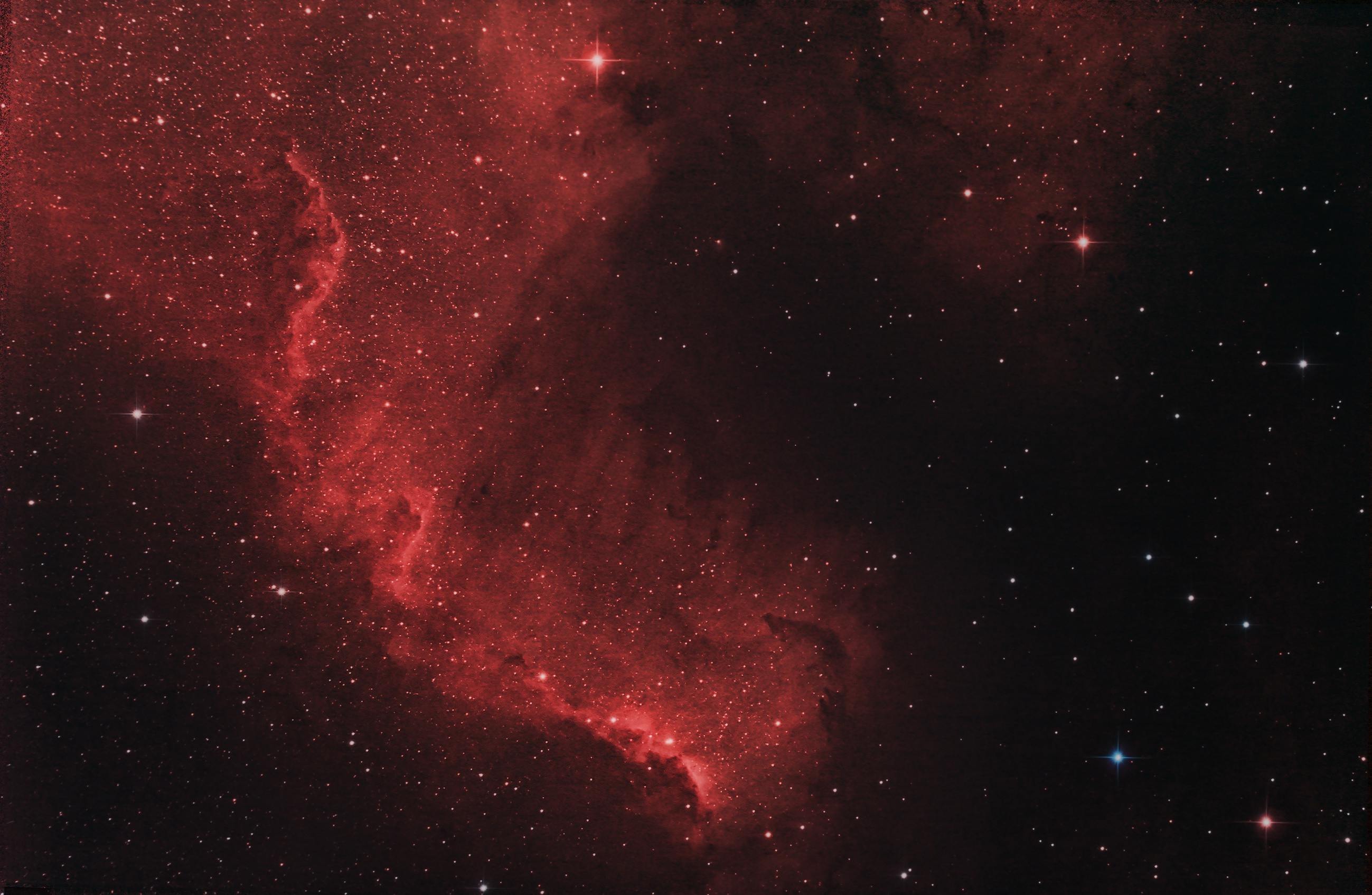 Red Nebula High Resolution Unexpected Details Leap Out In Sharp New