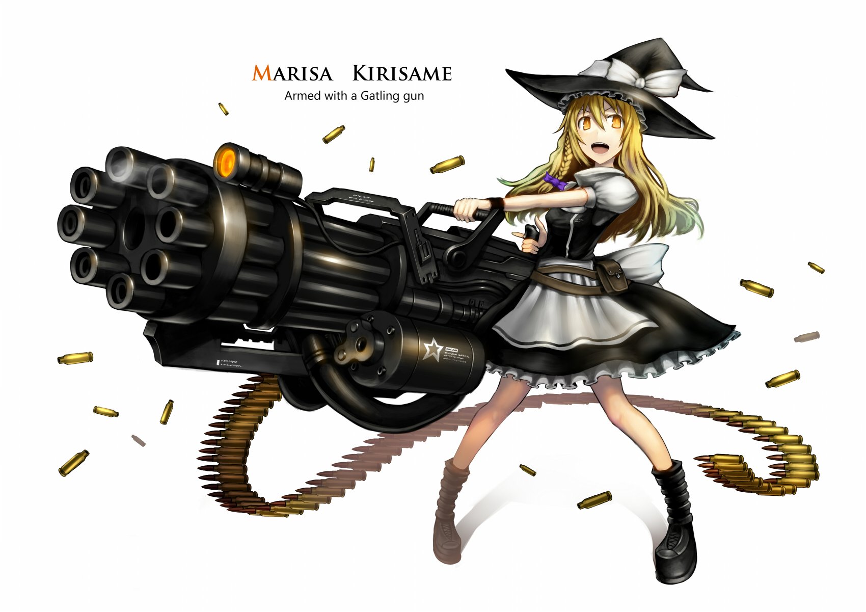 Download Gun Marisa Kirisame Anime Touhou Wallpaper by Gia