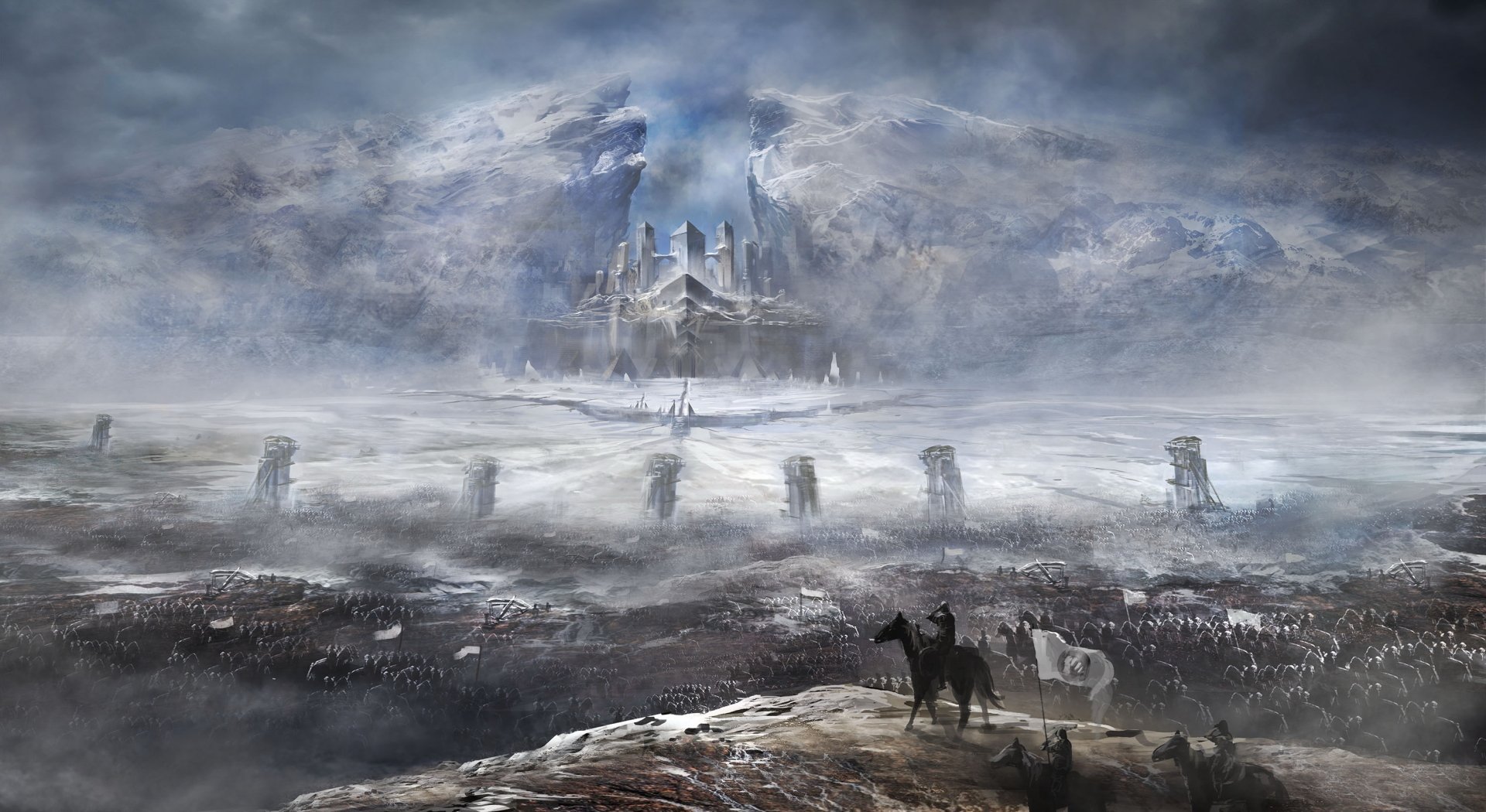 Epic Fantasy Battle Castle HD Wallpaper by Jeff Brown