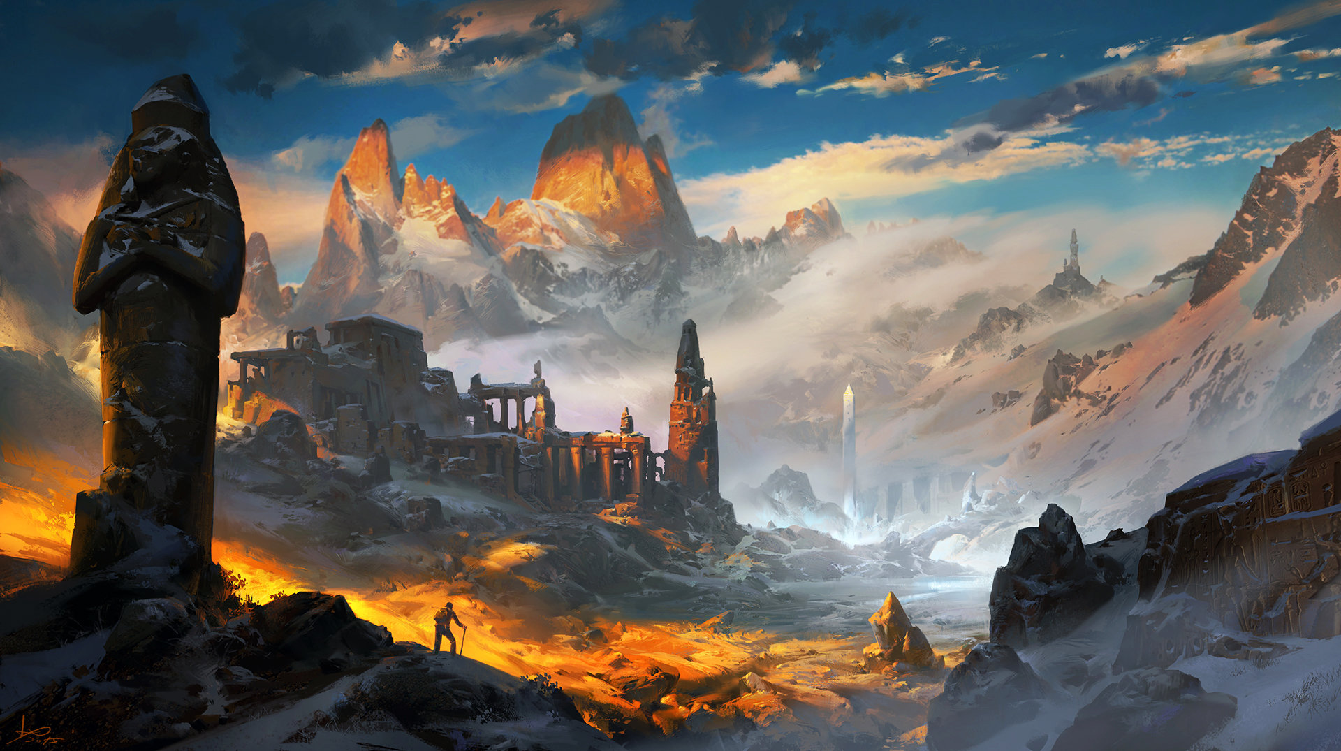 Epic Mountain Ruins: A Fantasy Adventure Beyond the Clouds by Ling Xiang