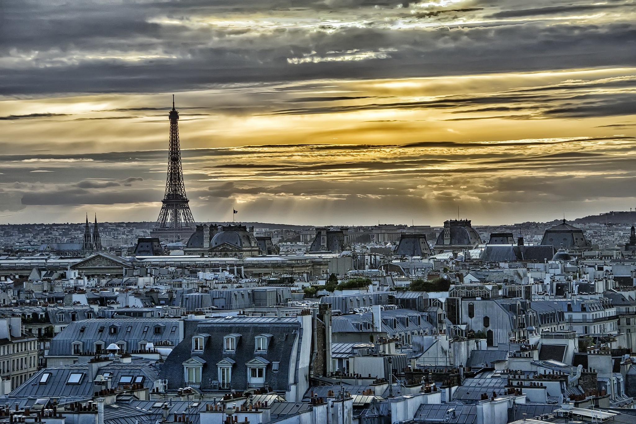 Download House Eiffel Tower Cityscape France City Man Made Paris HD ...