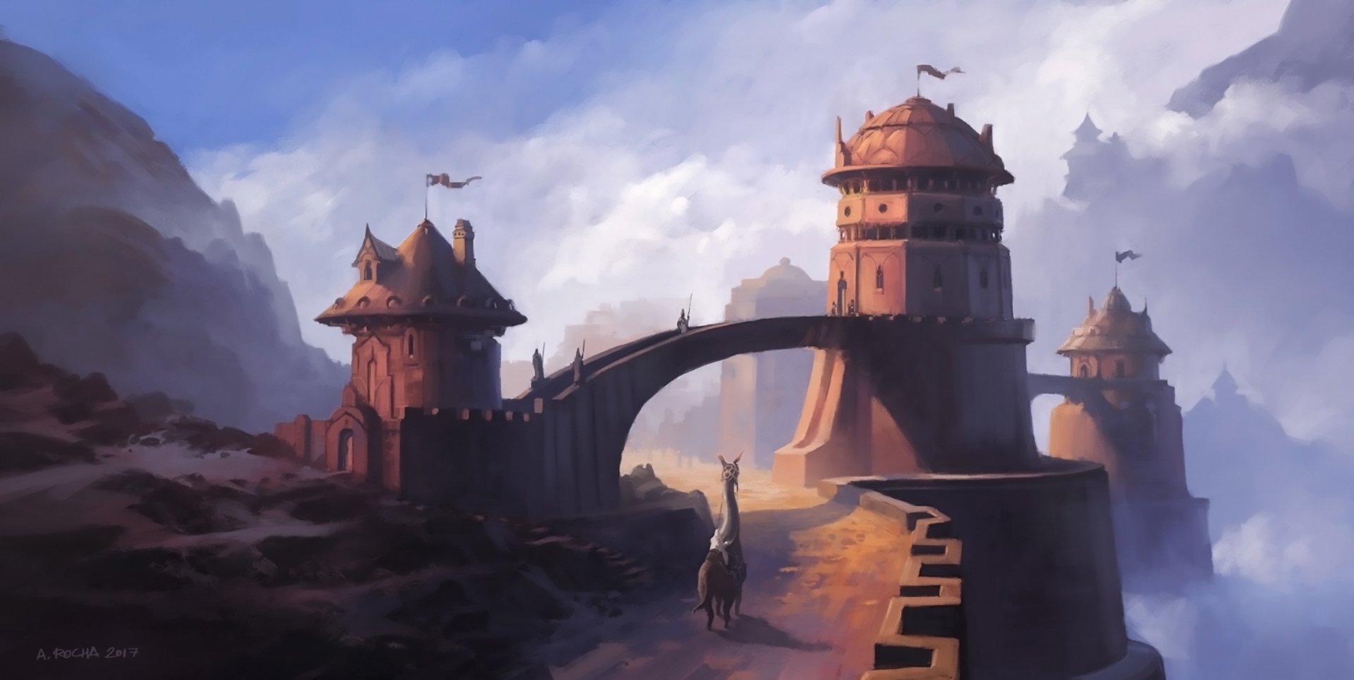 Download Fantasy Building HD Wallpaper by Andreas Rocha