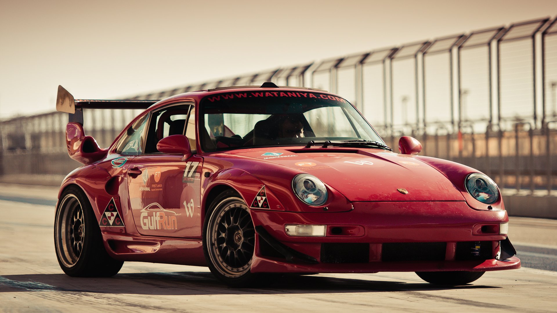 Red Porsche 911 Track Racer — 4K Ultra HD Wallpaper