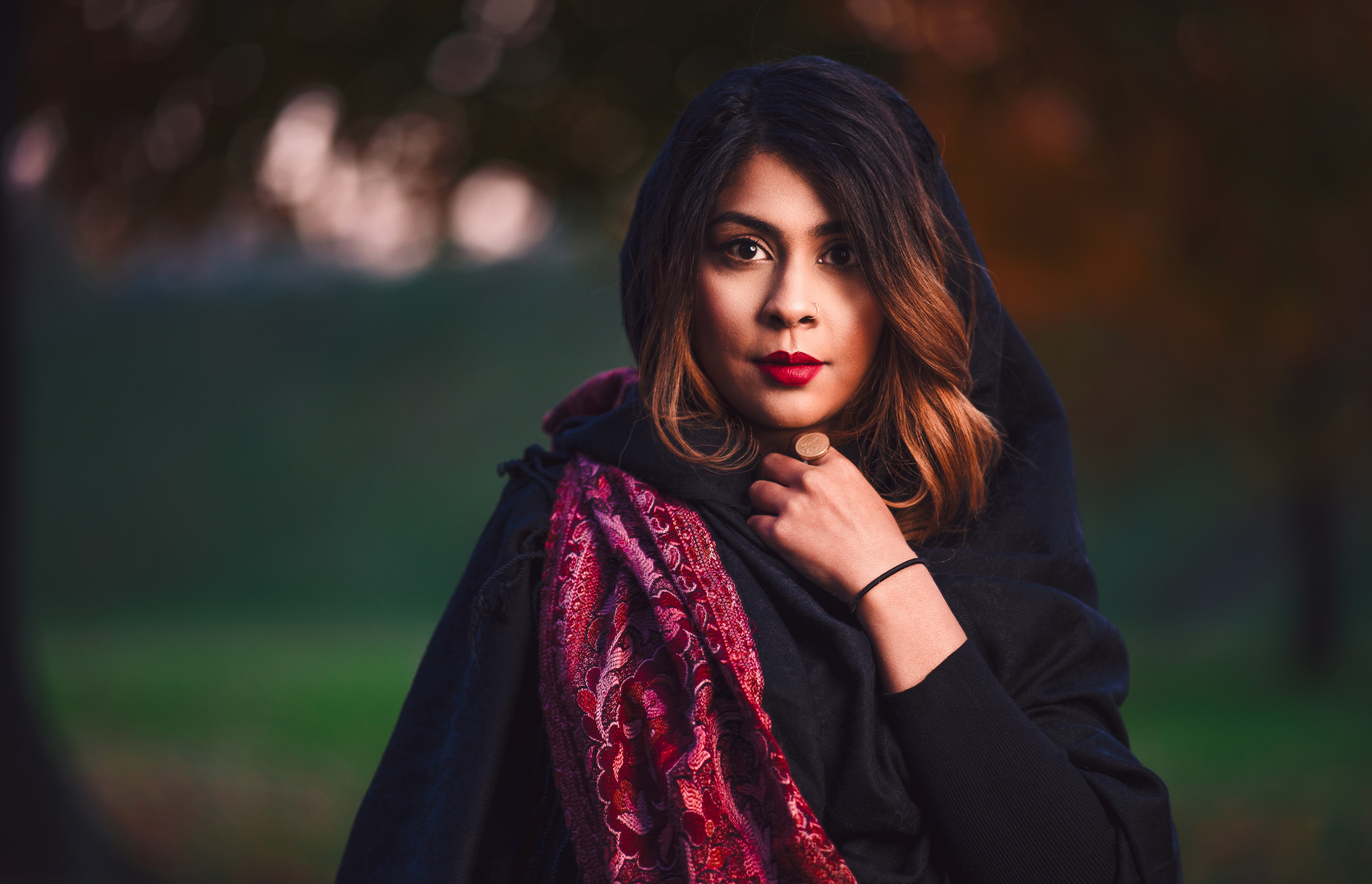 Download Depth Of Field Brunette Brown Eyes Lipstick Woman Model 4k ...