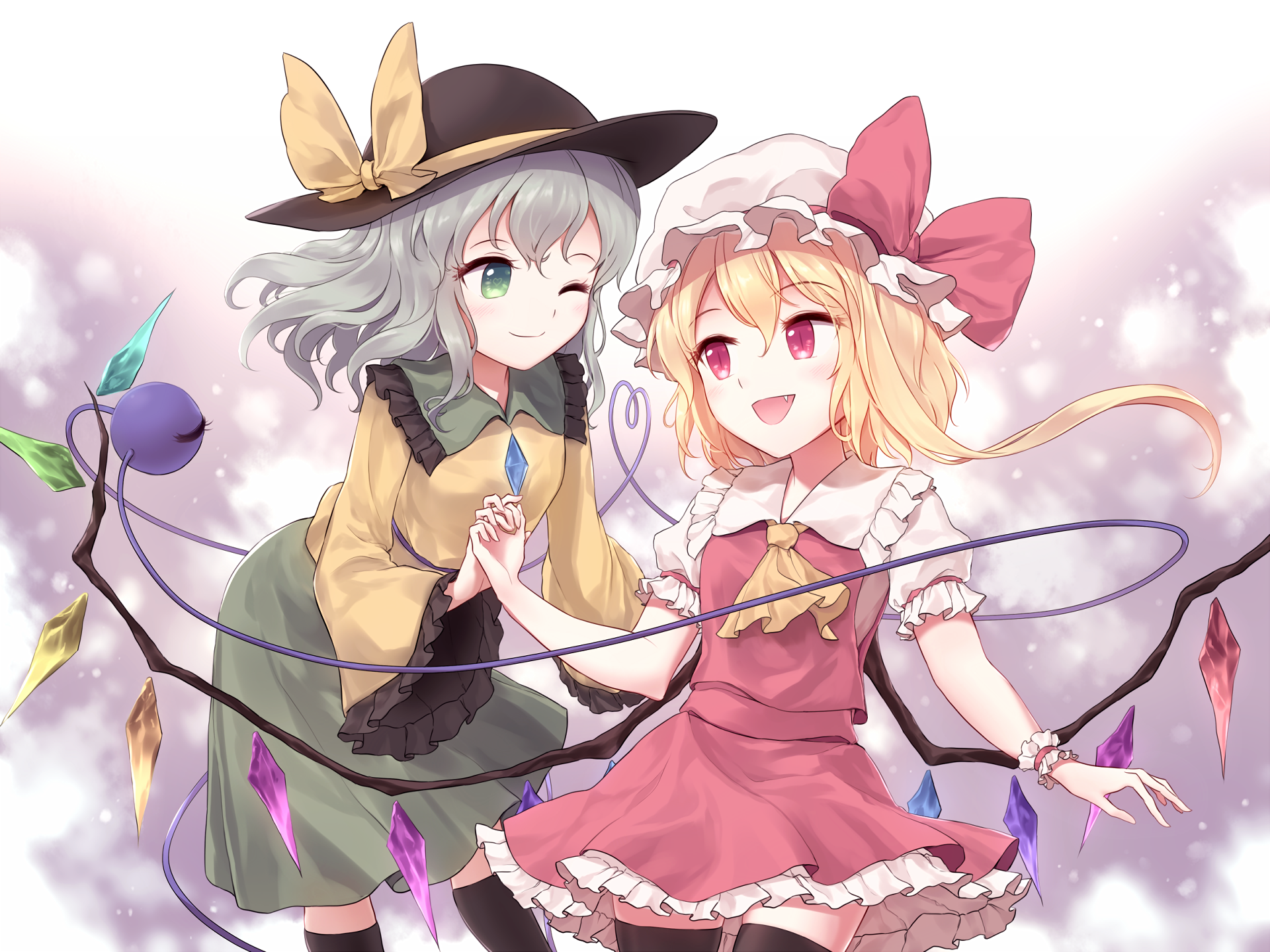 Touhou Dream Duo: Koishi & Flandre HD Anime Wallpaper by minusT