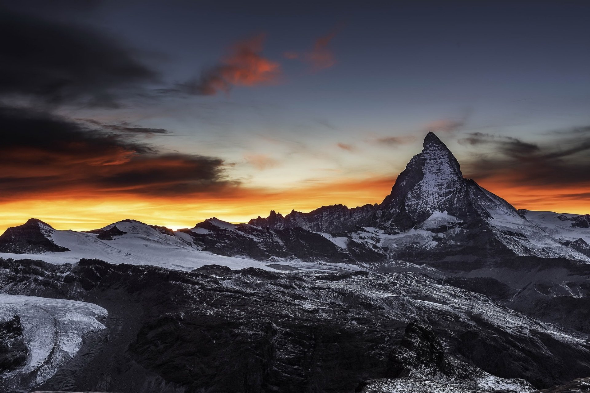 Majestic Mountain Sunrise HD – Nature’s Peak Landscape Wallpaper ...
