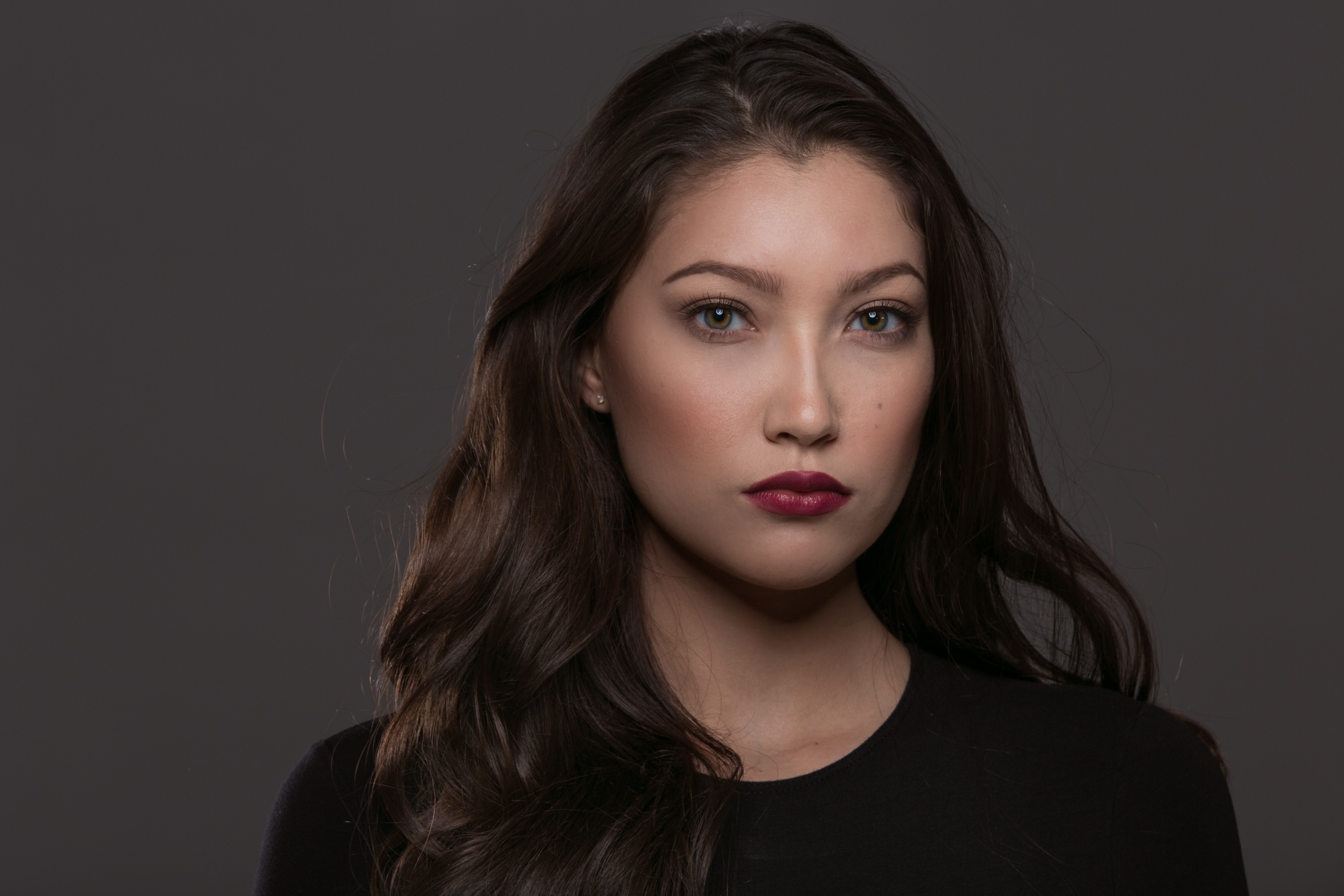 Download Lipstick Brunette Face Woman Model HD Wallpaper by Trevor Johnsen