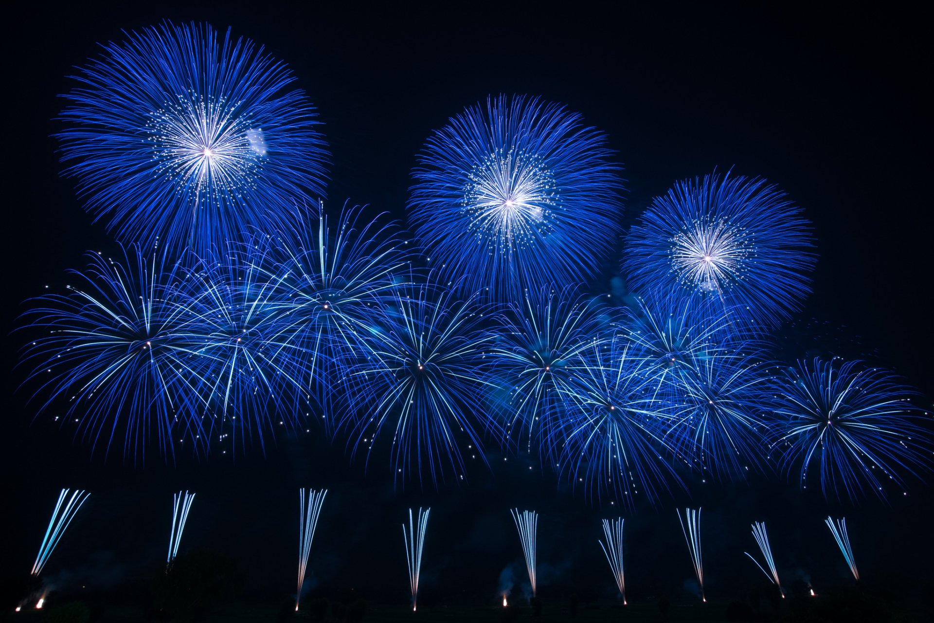 Download Blue Night Photography Fireworks HD Wallpaper | 2048x1365 ...