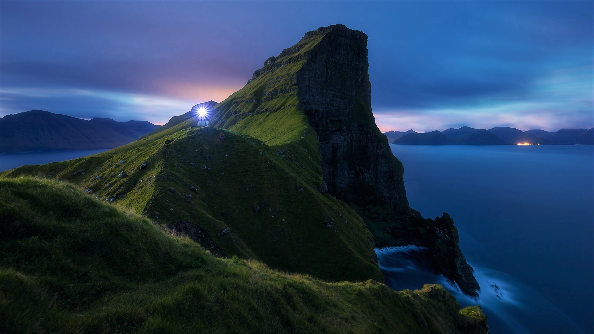 Download Sea Ocean Coast Cliff Man Made Lighthouse HD Wallpaper