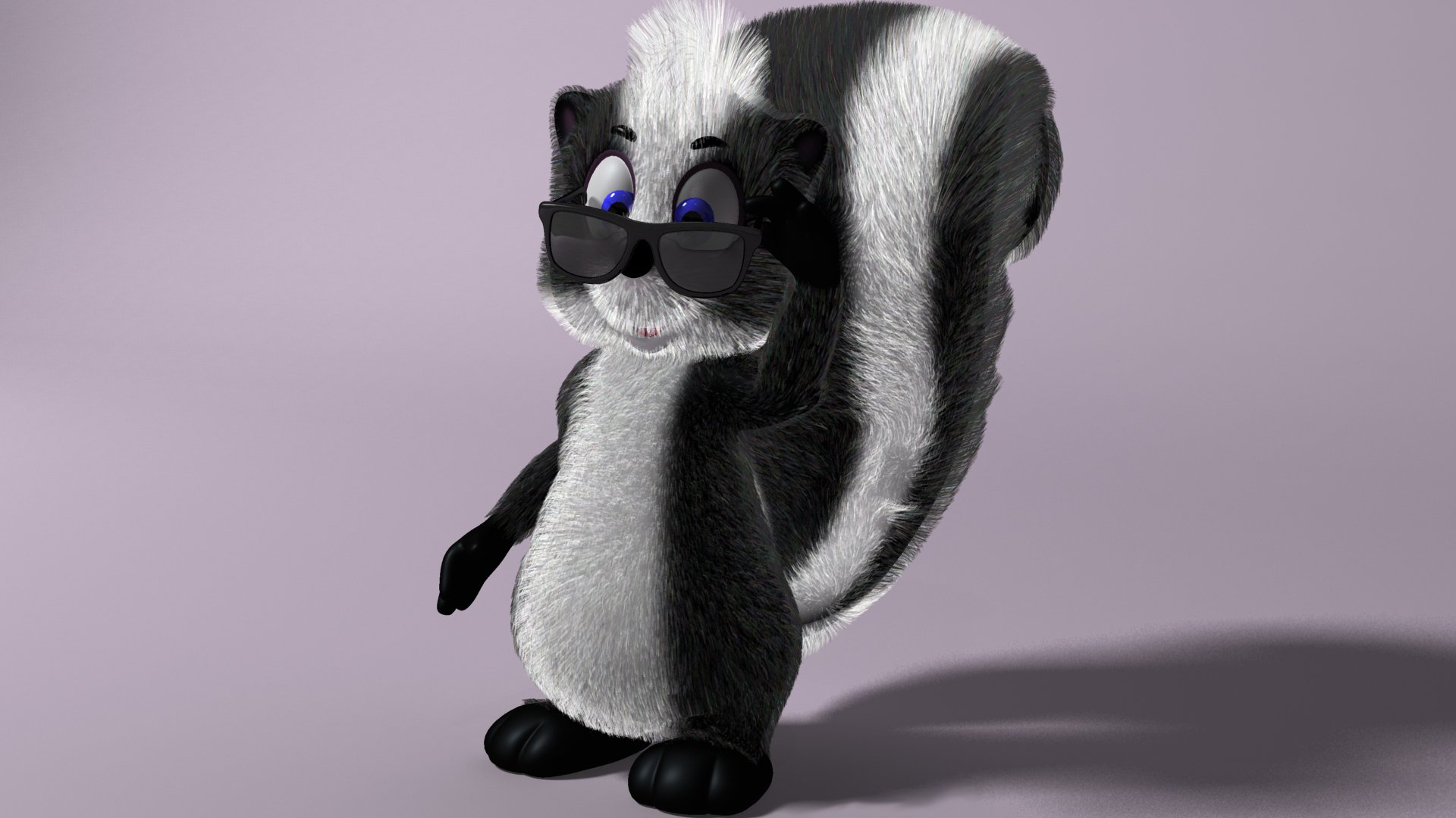 Cartoon Skunk 3D Model by supercigale