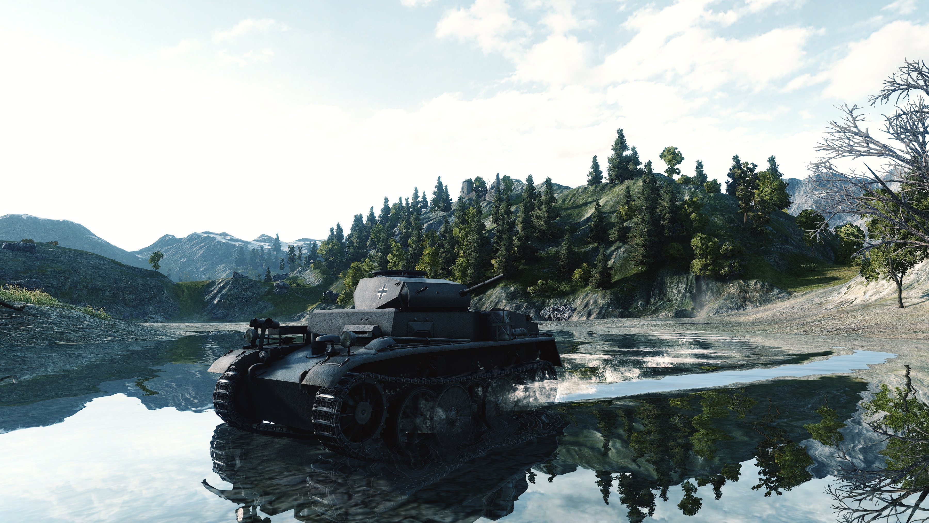 World of Tanks HD Wallpaper: Epic Tank Battle in Stunning Nature