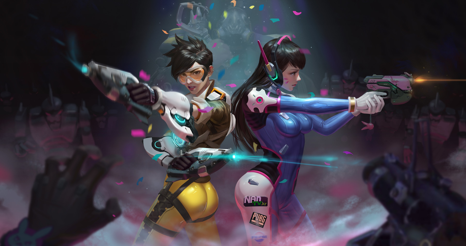 Overwatch D.Va & Tracer HD Wallpaper
