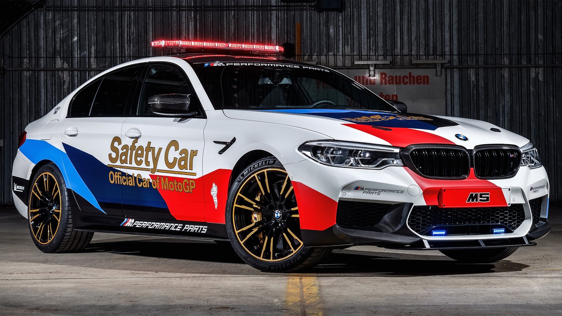 Download BMW M5 MotoGP Safety Car Car Safety Car BMW Vehicle BMW M5 4k ...