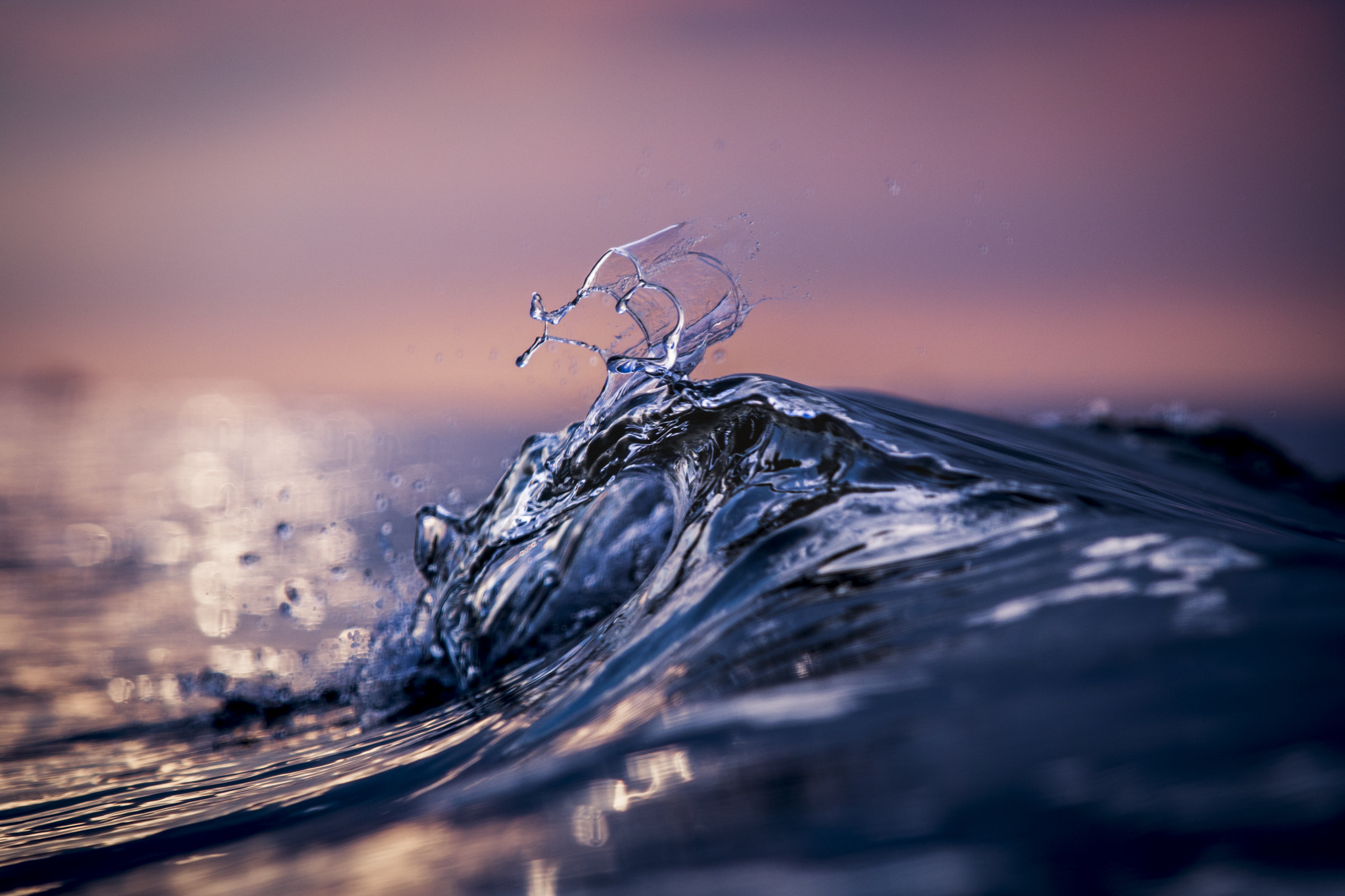Download Sea Water Macro Nature Wave HD Wallpaper by Florian Gruet