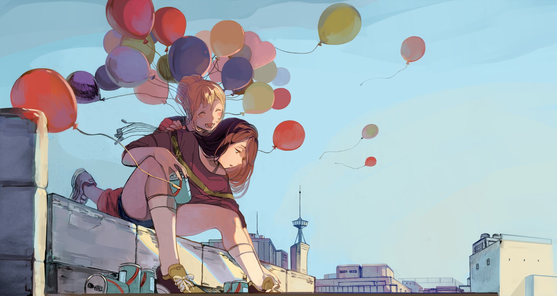 Download Sky City Balloon Beer Anime Original Sky Anime 4k Ultra HD ...