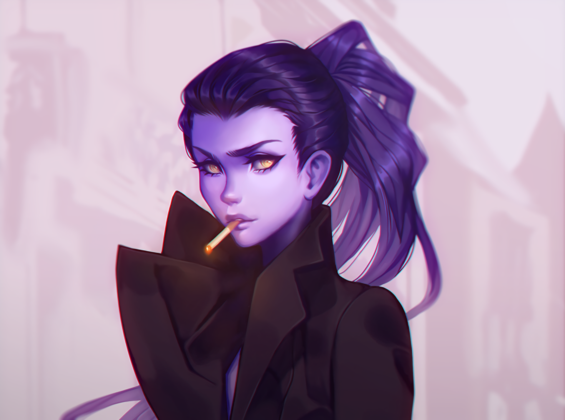 Widowmaker’s Smoky Gaze: Amélie Lacroix in Purple Hues – Overwatch HD ...