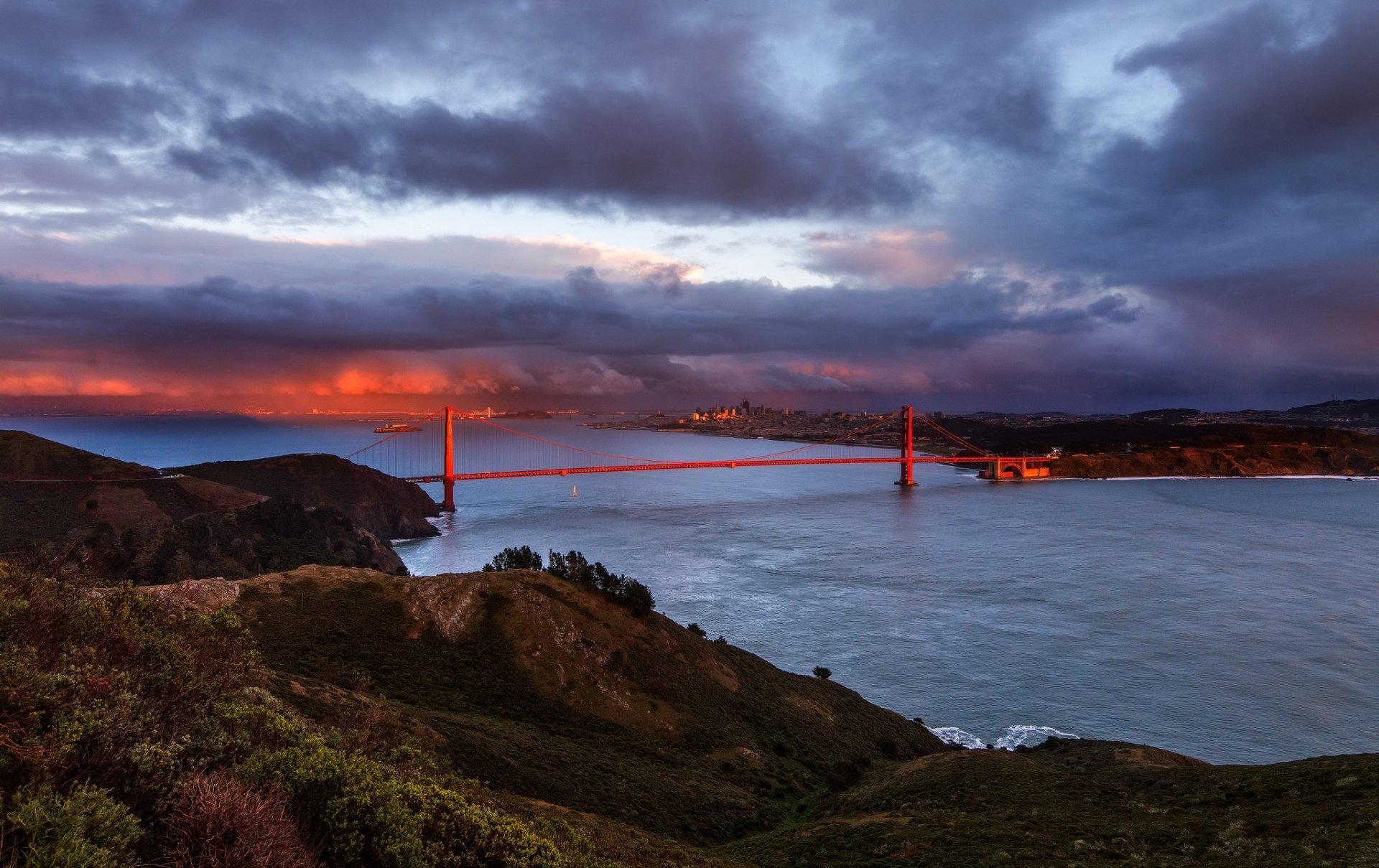 Download Bridge Cloud USA Landscape Man Made Golden Gate HD Wallpaper
